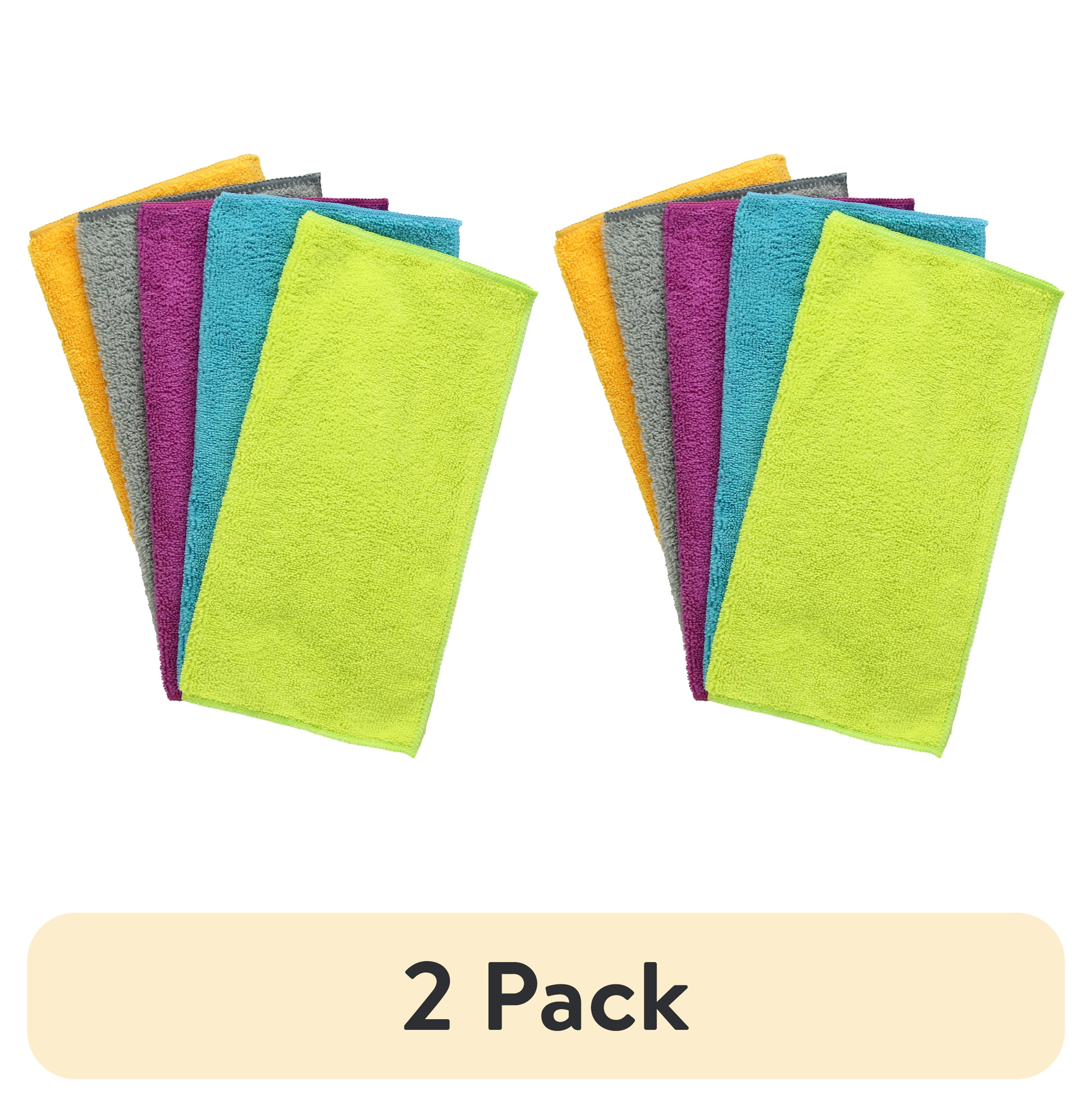 (2 pack) S&T INC. Microfiber Cleaning Cloths, 5 Pack, Multi-Purpose ...