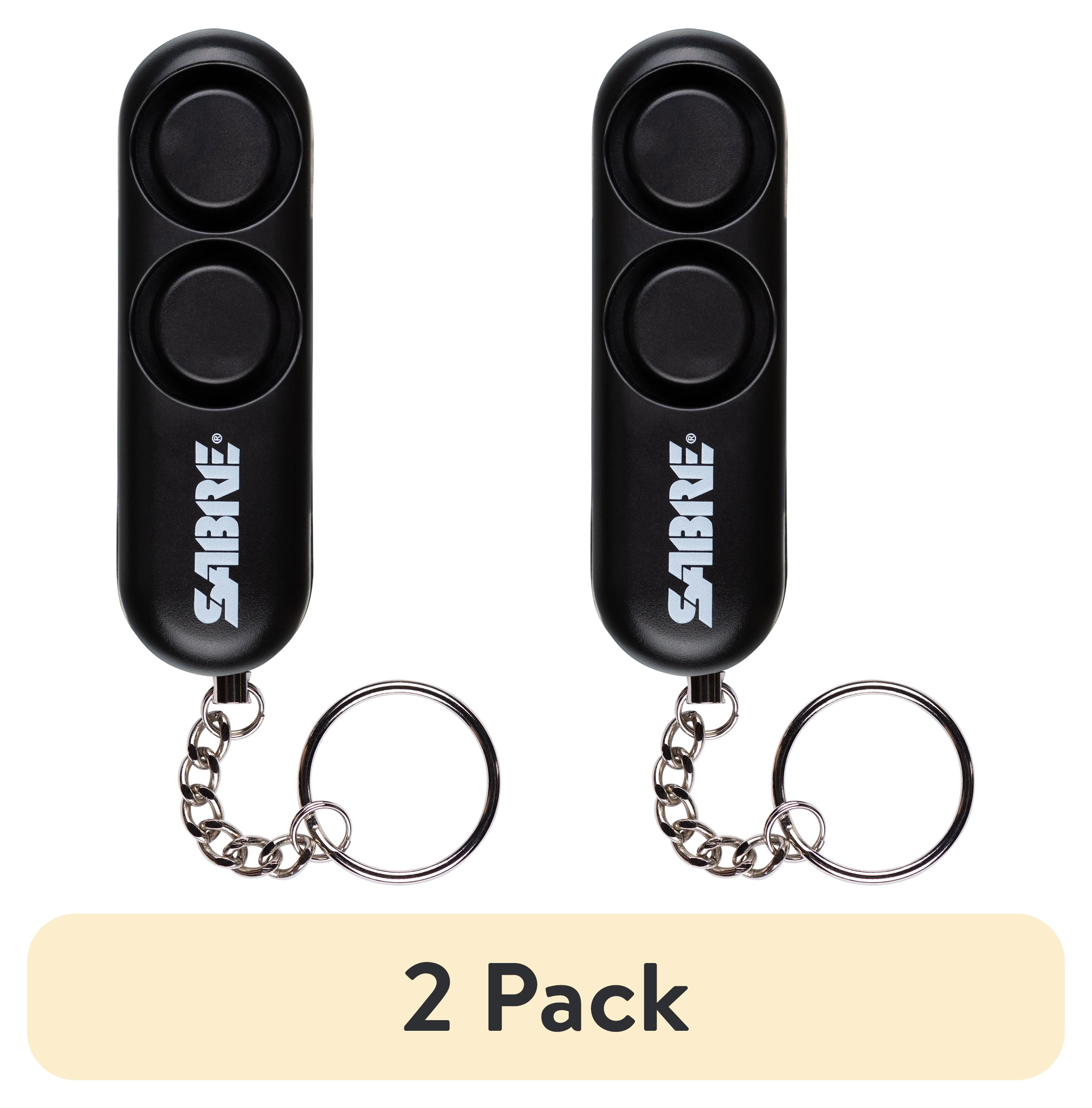 (2 pack) SABRE Pepper Gel & Personal Alarm Kit, Snap Clip and Key Ring ...