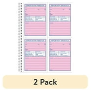 TOPS TOP4007 Telephone Pads, 2 Calls Per Page, Spiral-Bound Phone ...