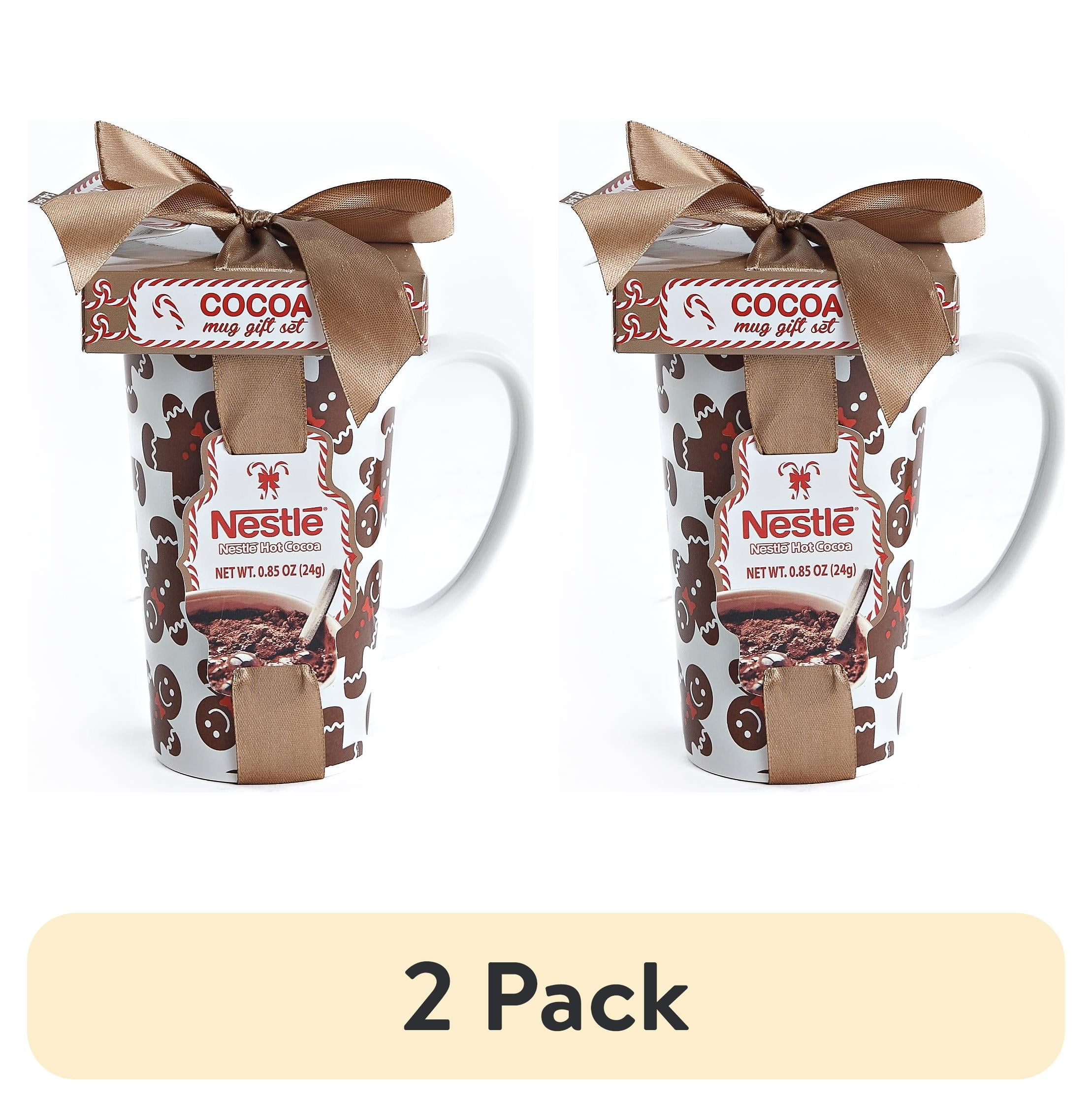 (2 pack) SCM Designs Gingerbread Man Latte Mug with Nestle Cocoa Gift ...