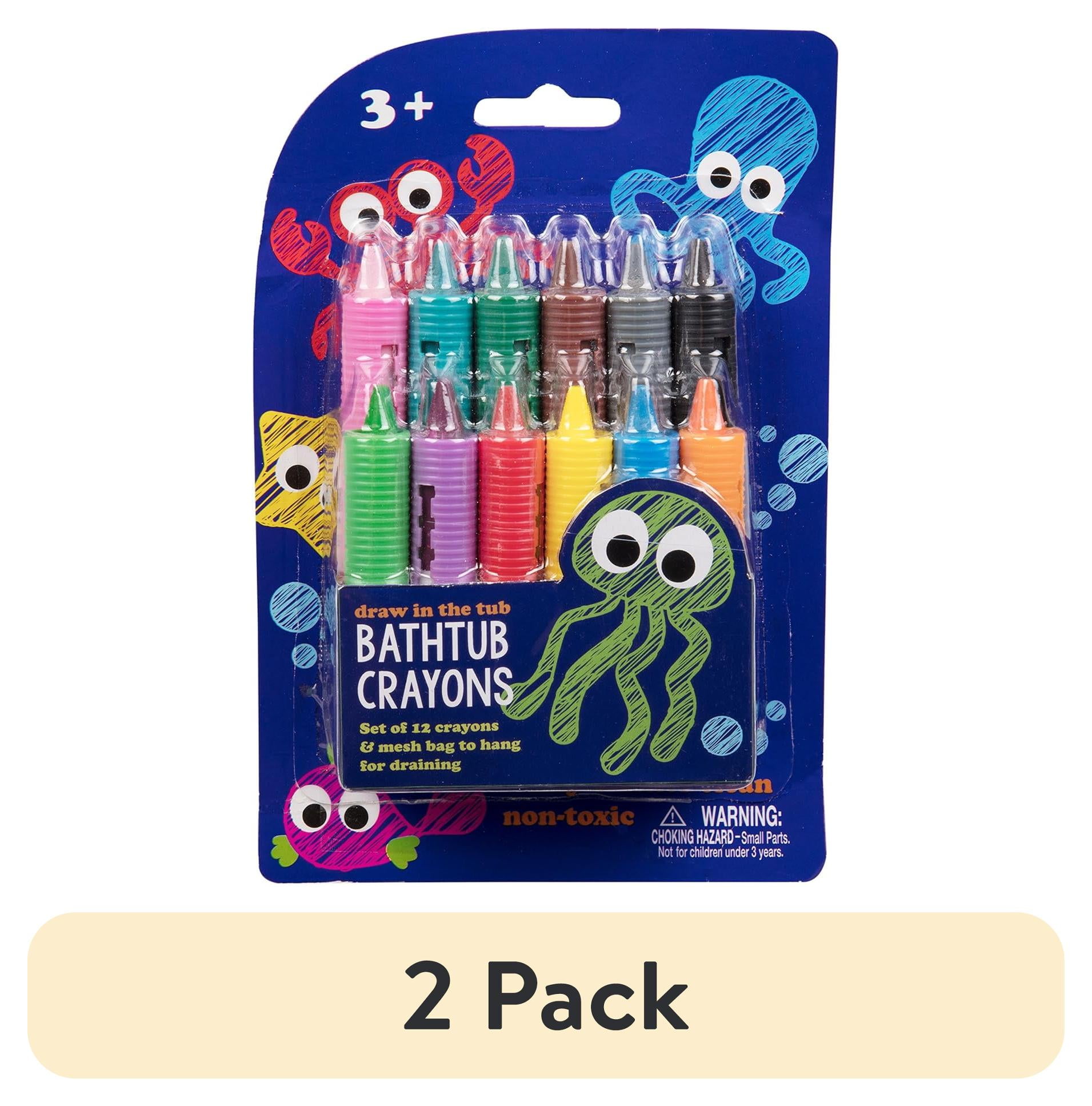 (2 pack) SCS Direct Bath Crayons Super Set -Set of 12 Draw in the Tub ...