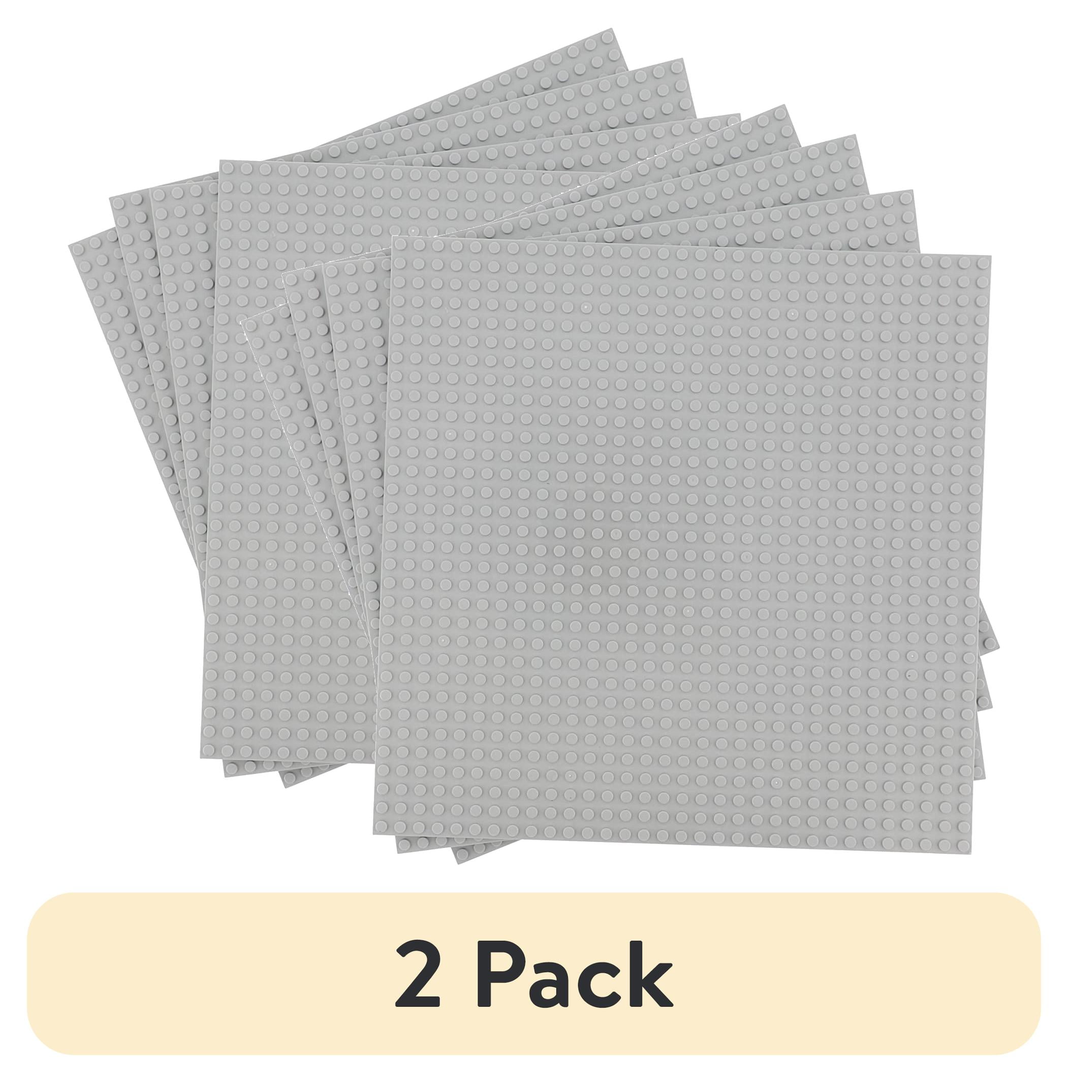 (2 pack) SCS Direct Brick Building Base Plates - Large 10x10" Gray Base ...