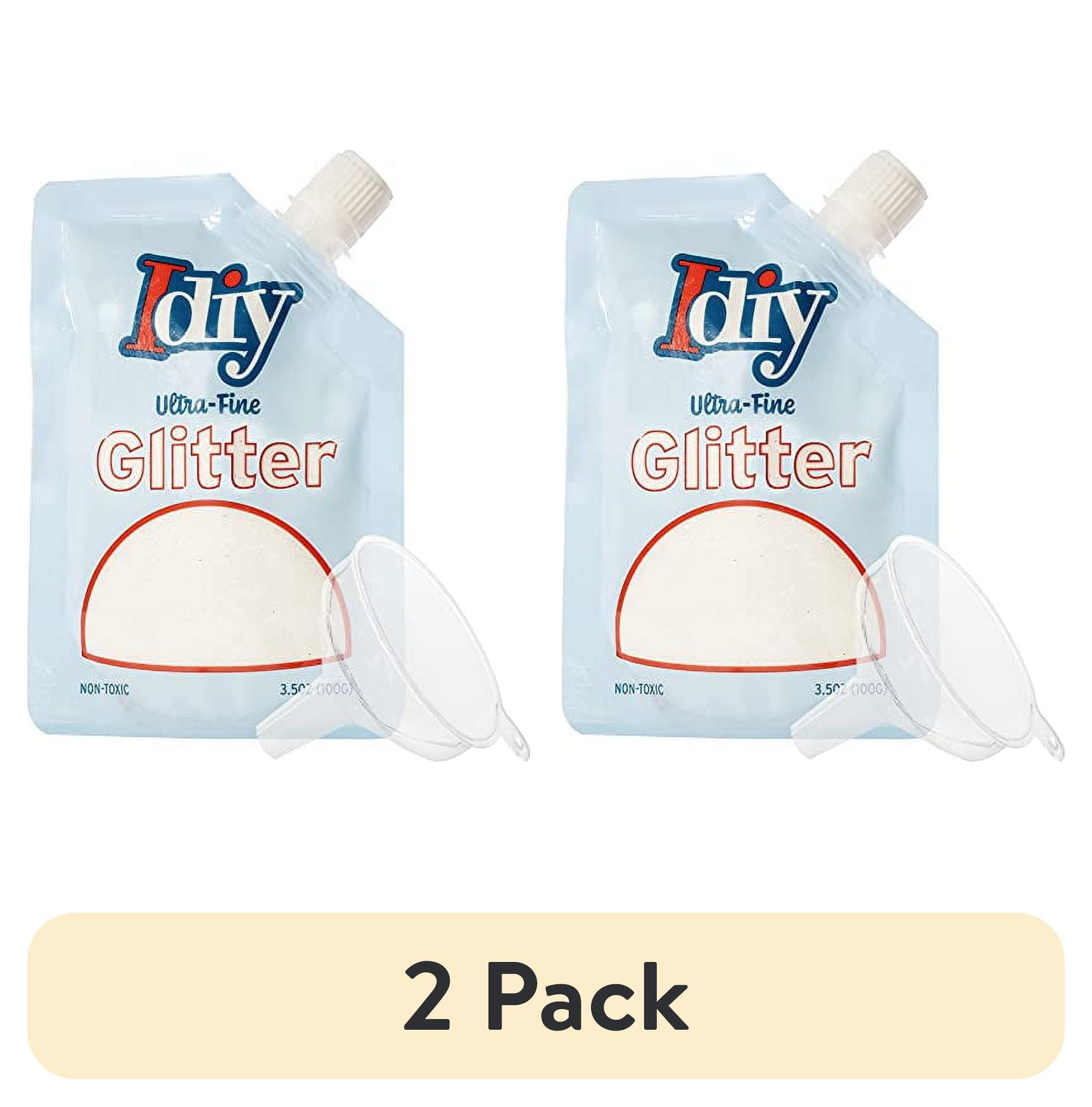 (2 pack) SCS Direct iDIY Ultra Fine Glitter (100g, 3.5 oz Pouch) w Easy ...