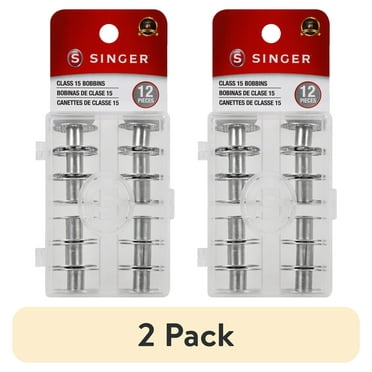 SINGER Transparent Plastic Class 15J Bobbins, 12-Pack, 3" x 6" for ...