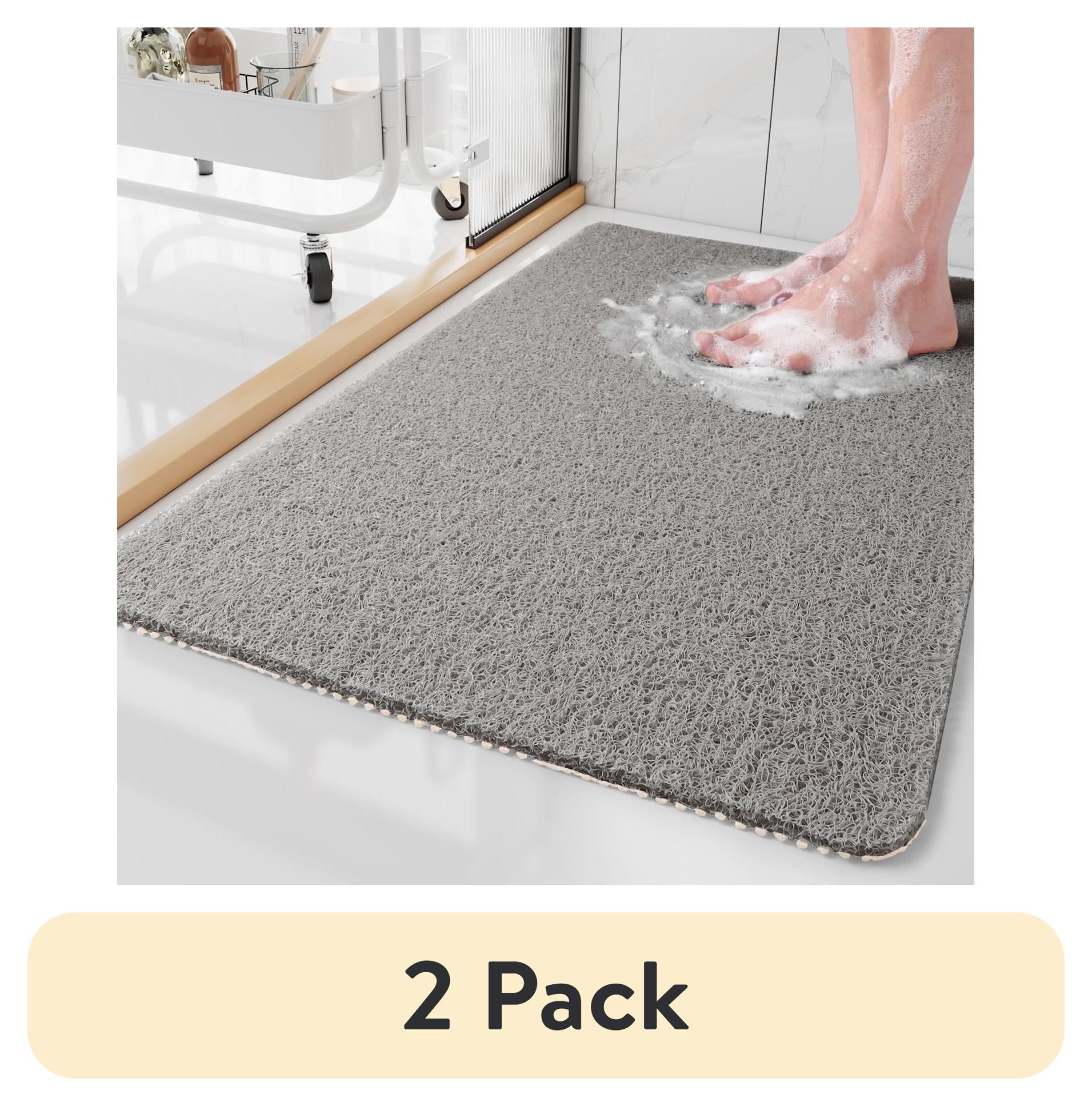 (2 pack) SIXHOME Non Slip Shower Mat 17"x30" PVC Loofah Shower Mats for ...