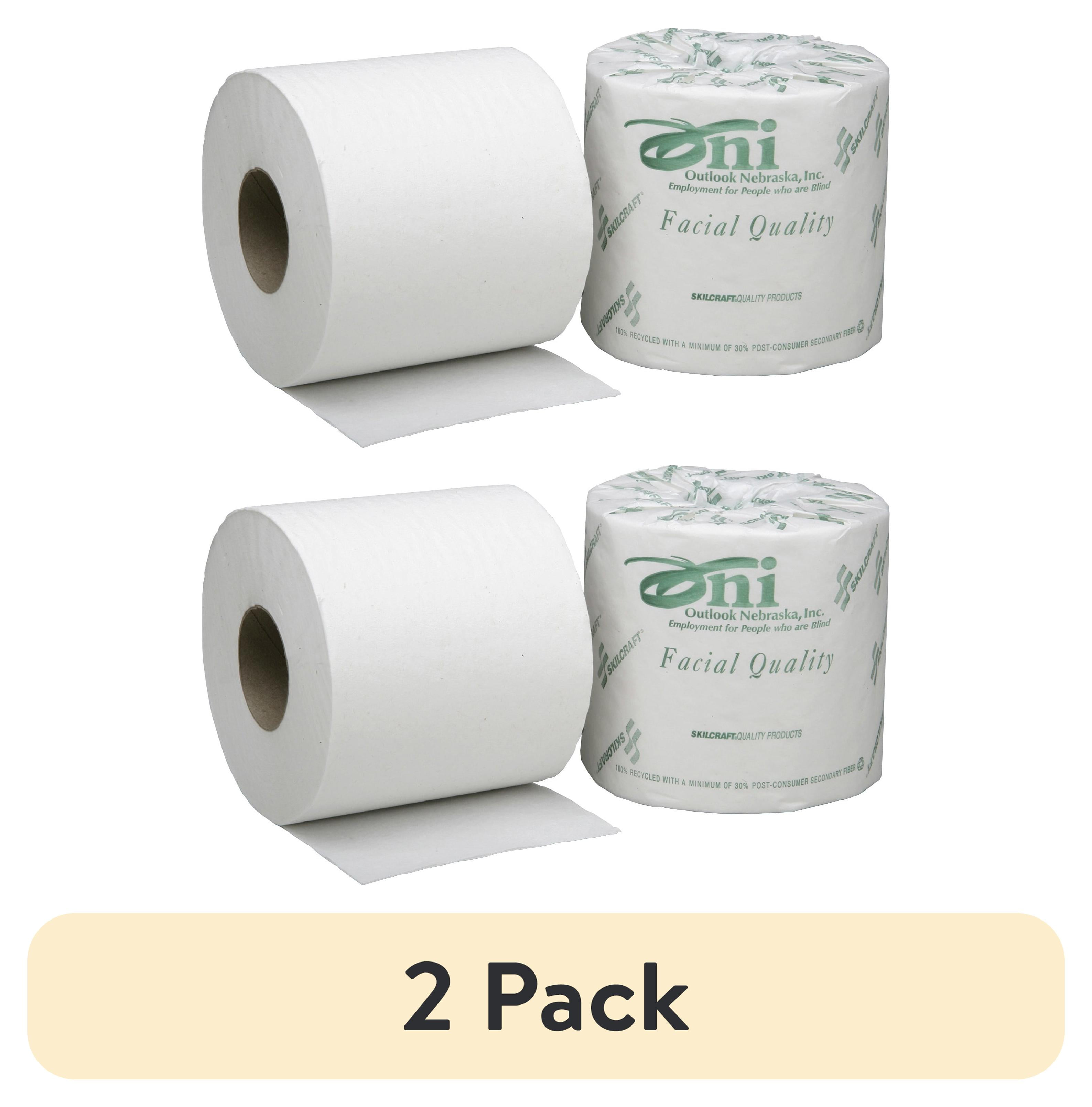 (2 pack) SKILCRAFT, NSN5303770, Single Roll 1-Ply Toilet Tissue Paper ...