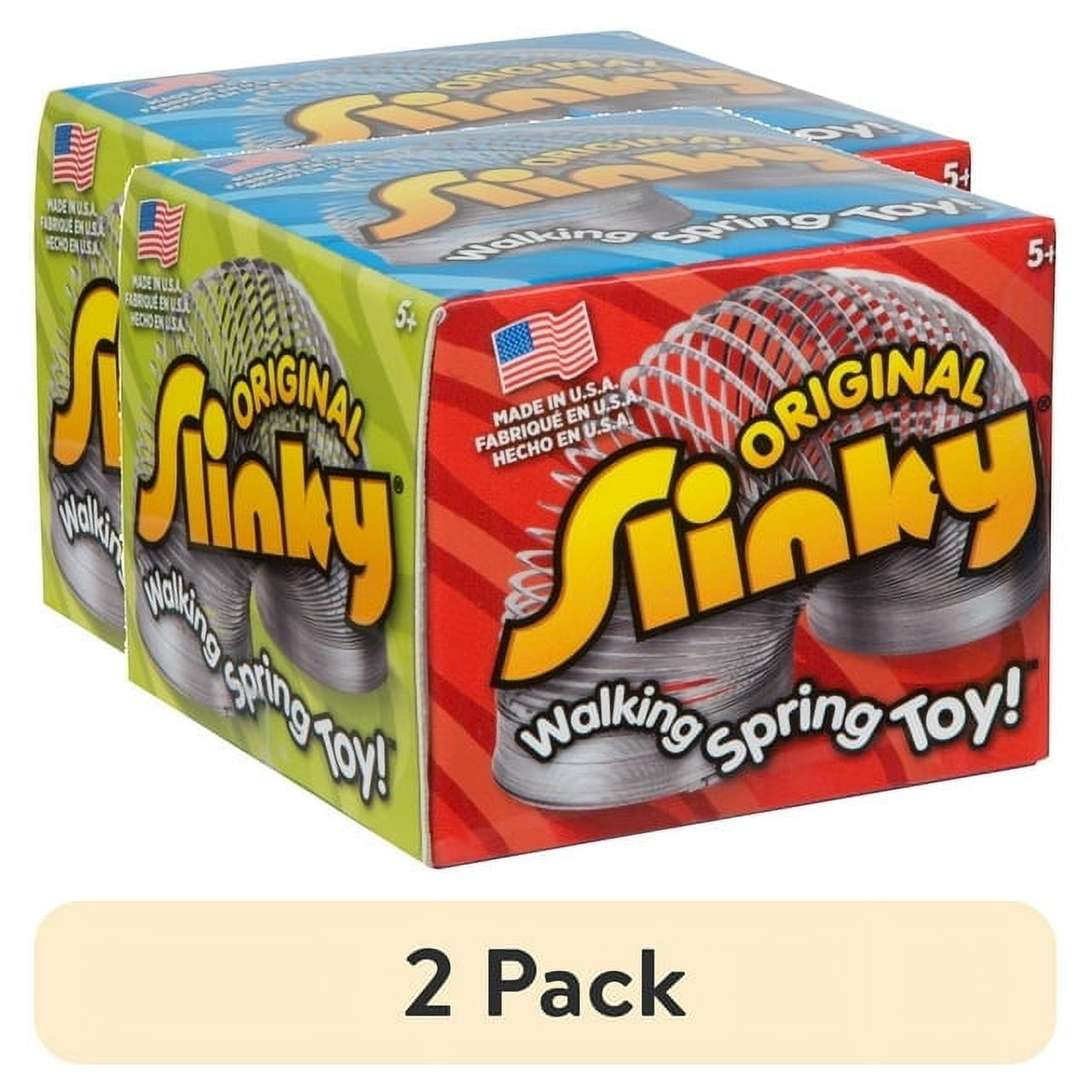 (2 pack) SLINKY The Original Walking Metal Spring Toy - Walmart.com