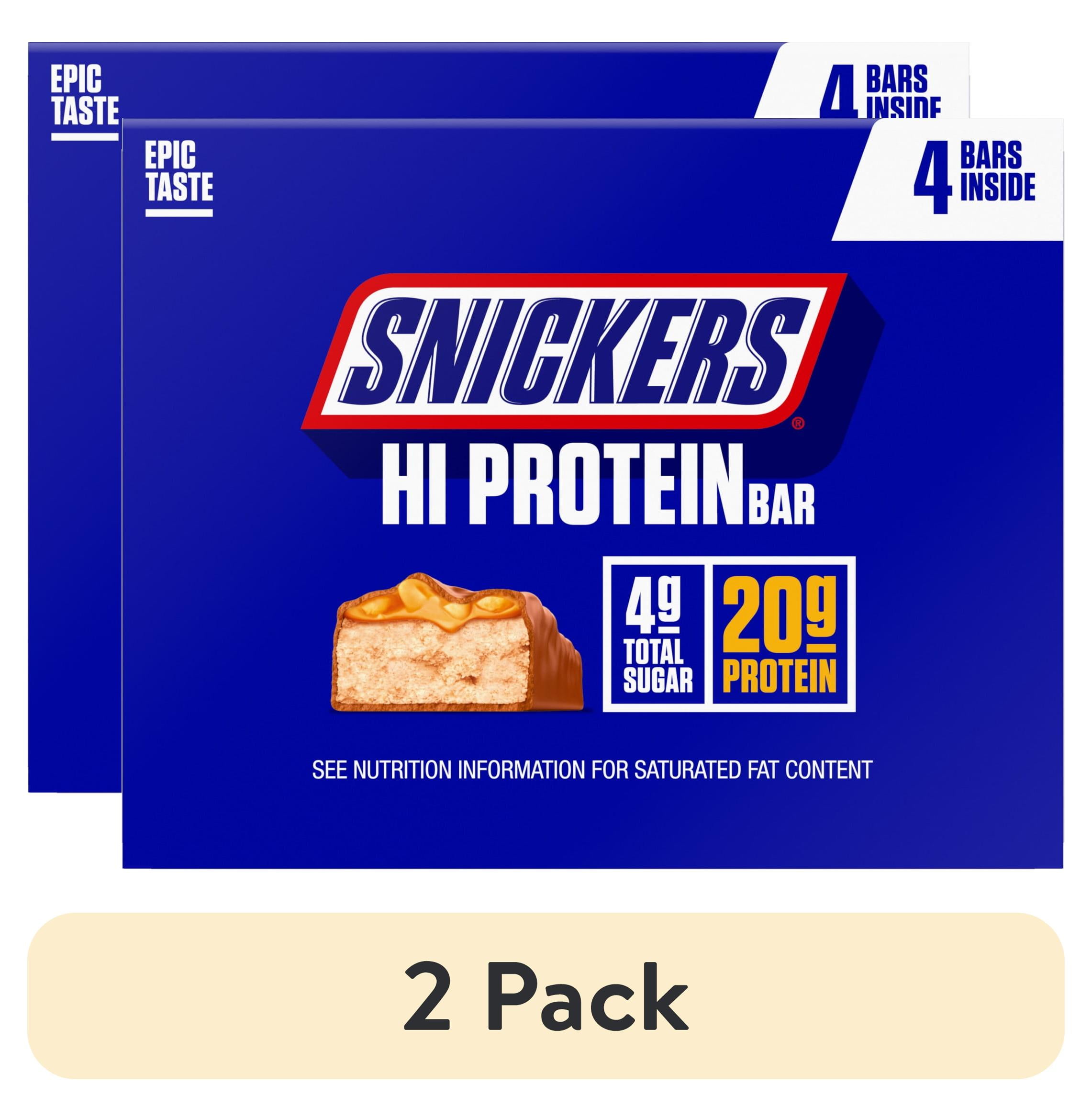 (2 pack) SNICKERS HI PROTEIN BAR ORIGINAL 4CT - Walmart.com