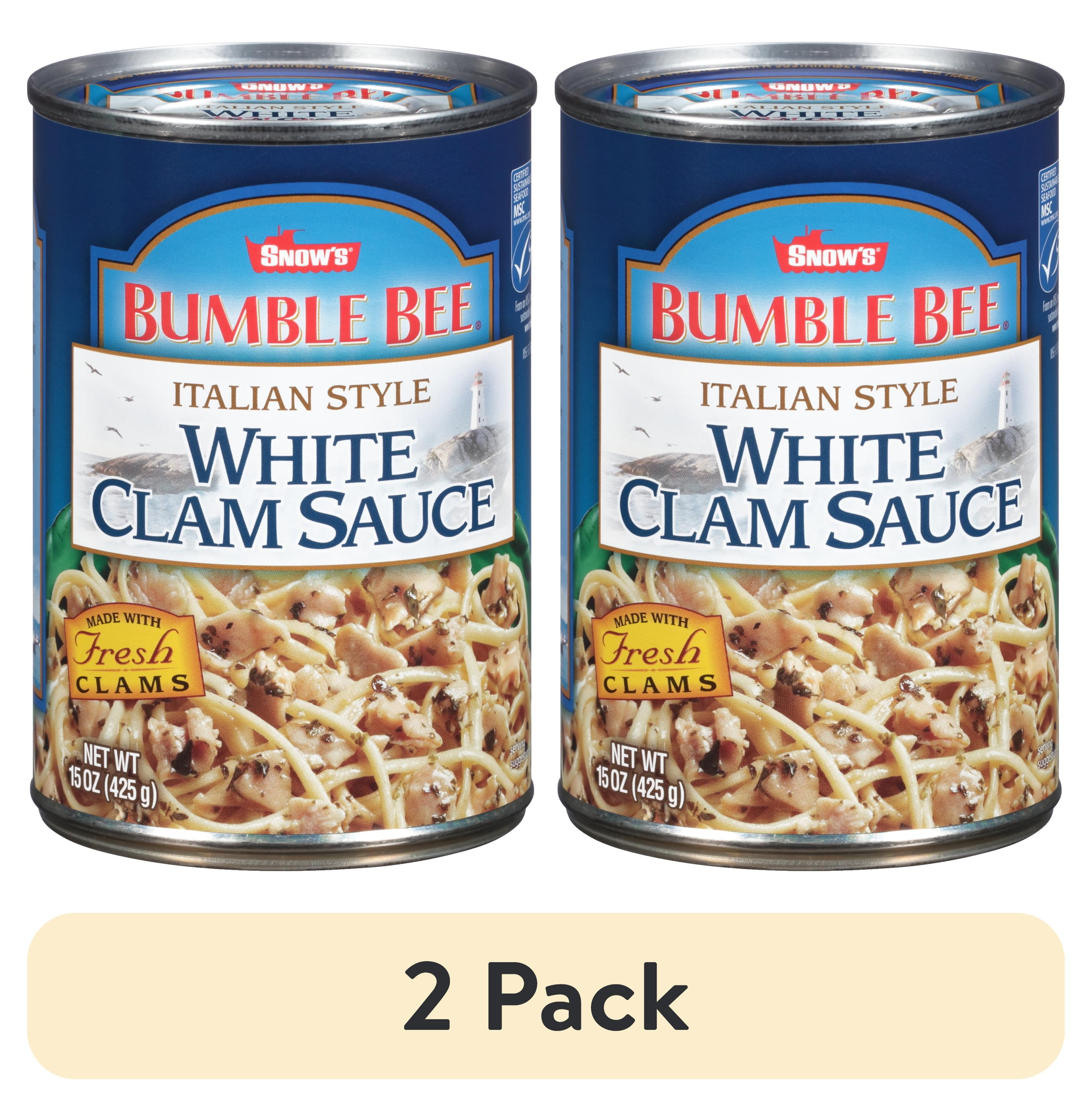 (2 pack) SNOW'S by BUMBLE BEE Italian Style White Clam Sauce, Made with ...