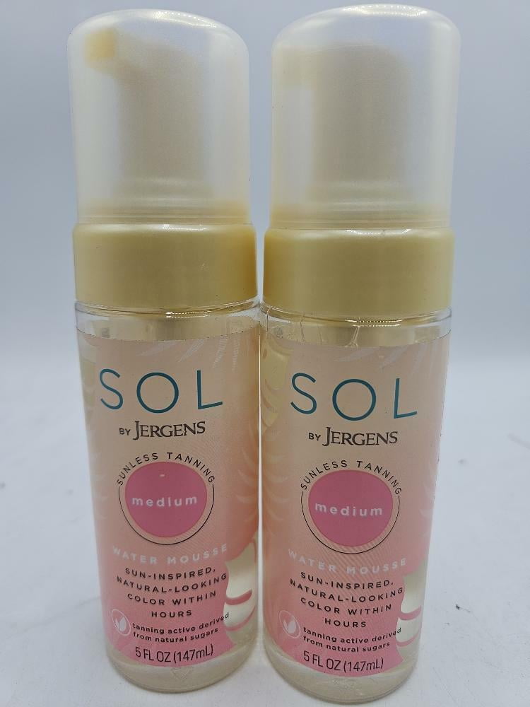 (2 pack) SOL by Jergens Medium Water Tanning Mousse with Coconut Water ...