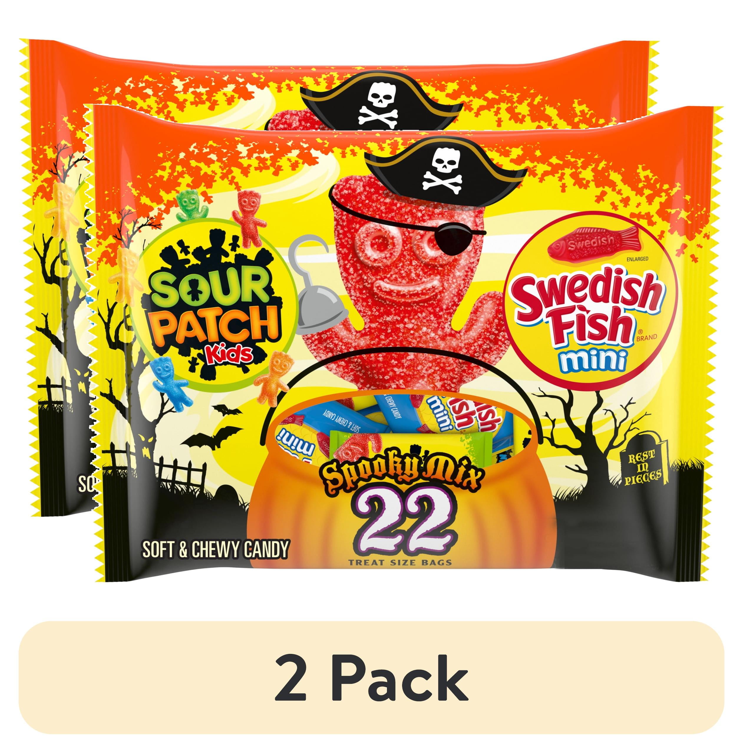 (2 pack) SOUR PATCH KIDS & SWEDISH FISH Mini Halloween Candy Variety ...