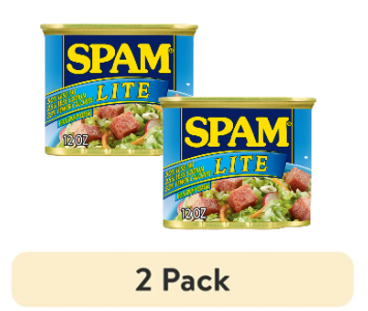(2 pack) SPAM Lite, 9 g of protein per serving, 12 oz Aluminum Can ...