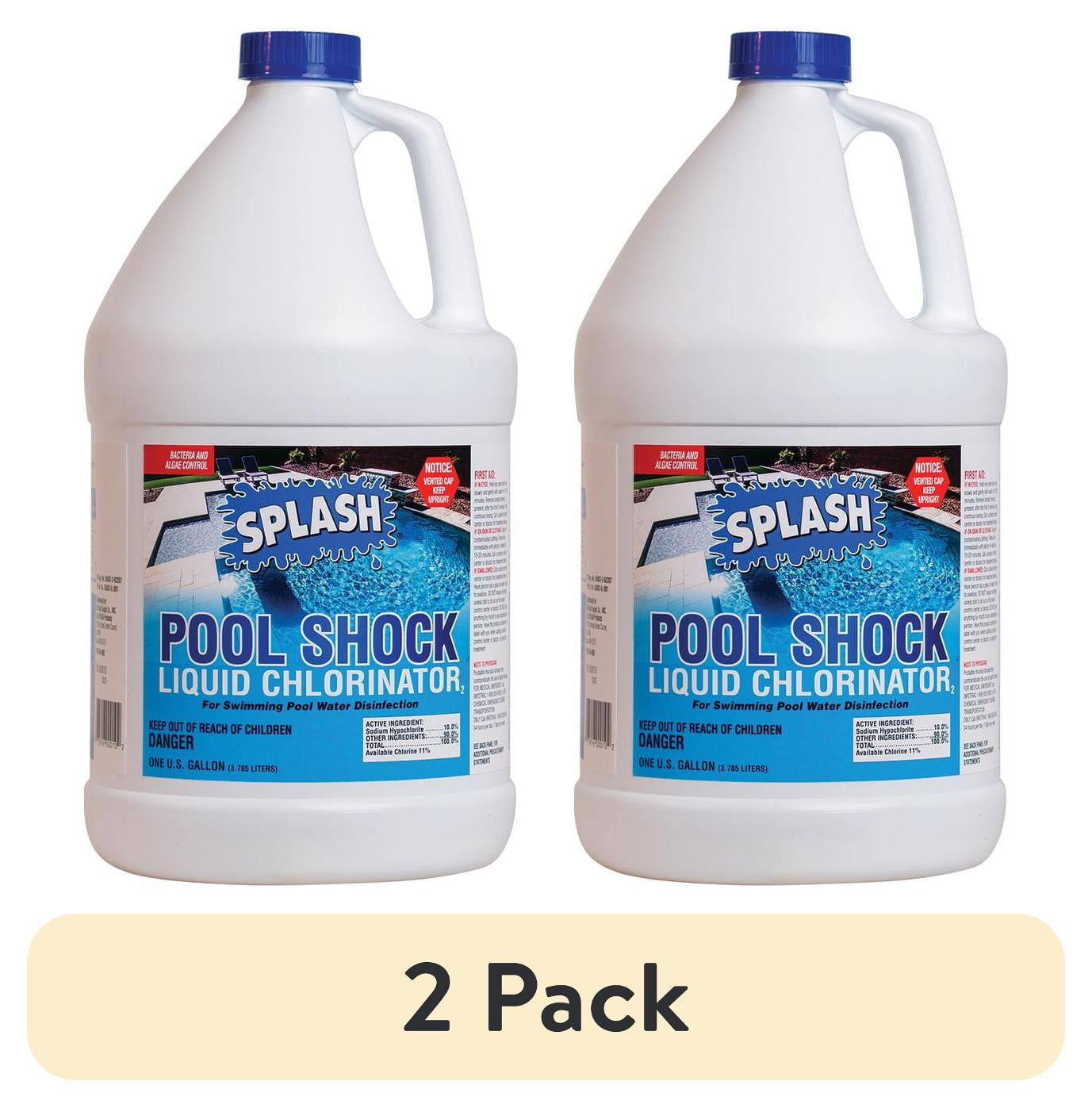 (2 pack) SPLASH Pool Shock Liquid Chlorinator 2, For Swimming Pool ...