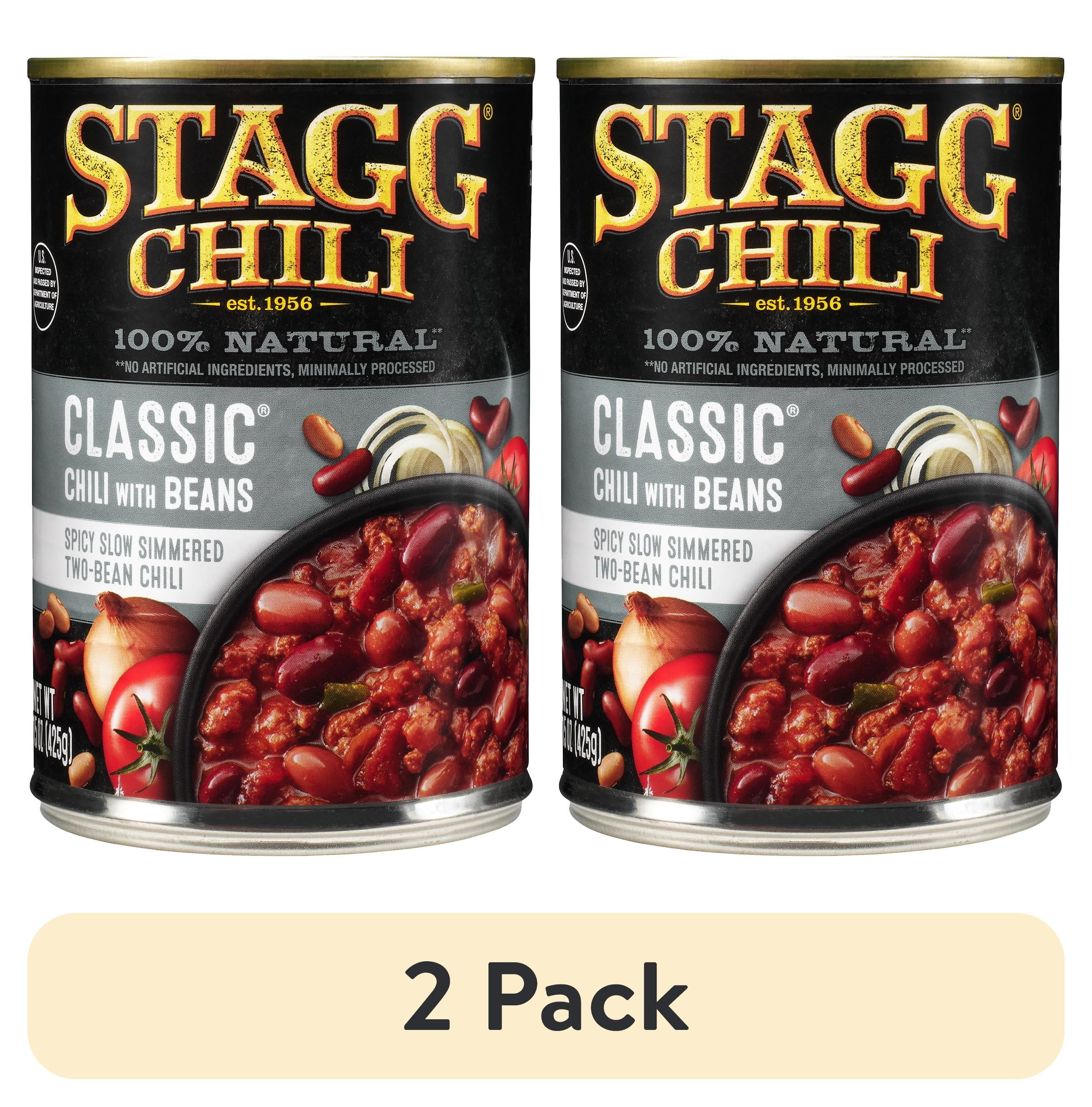 (2 pack) STAGG CLASSIC Chili with Beans Beef, Shelf Stable, 15 oz Steel ...