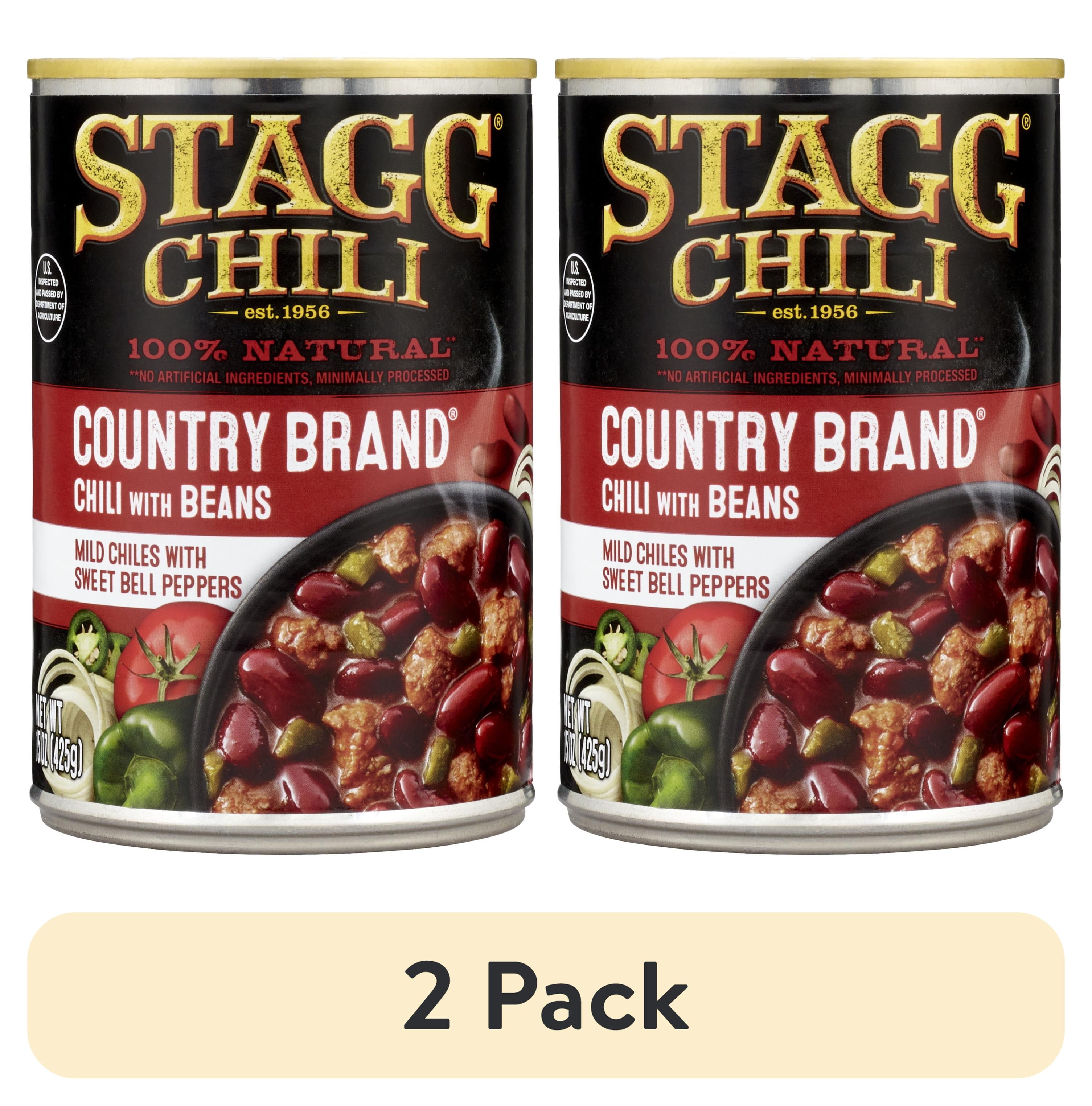 (2 pack) STAGG COUNTRY BRAND Chili with Beans, Canned Chili, Shelf ...