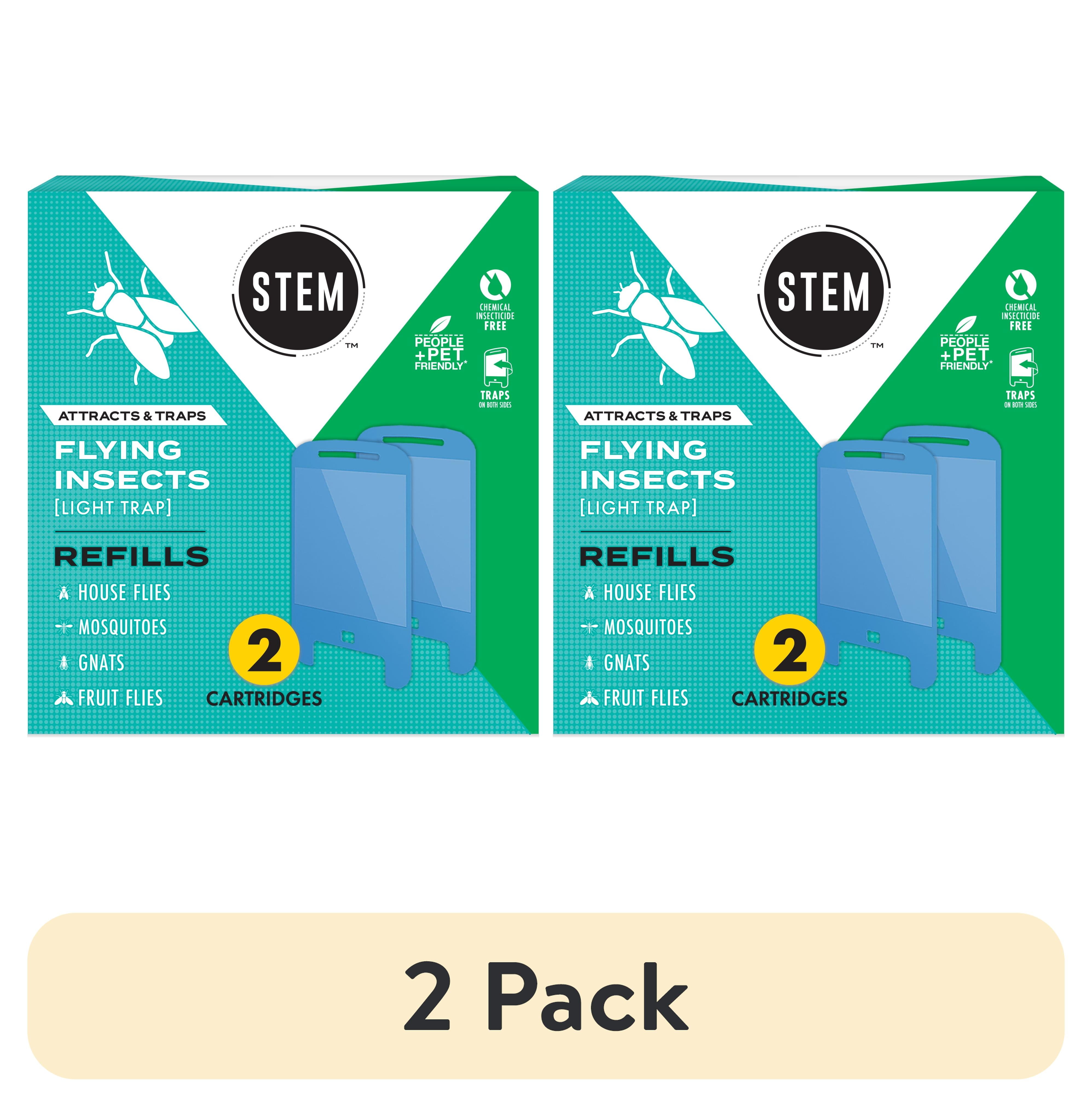 (2 pack) STEM Light Trap Refills Fly Trap Bug Killer, 2 Count - Walmart.com