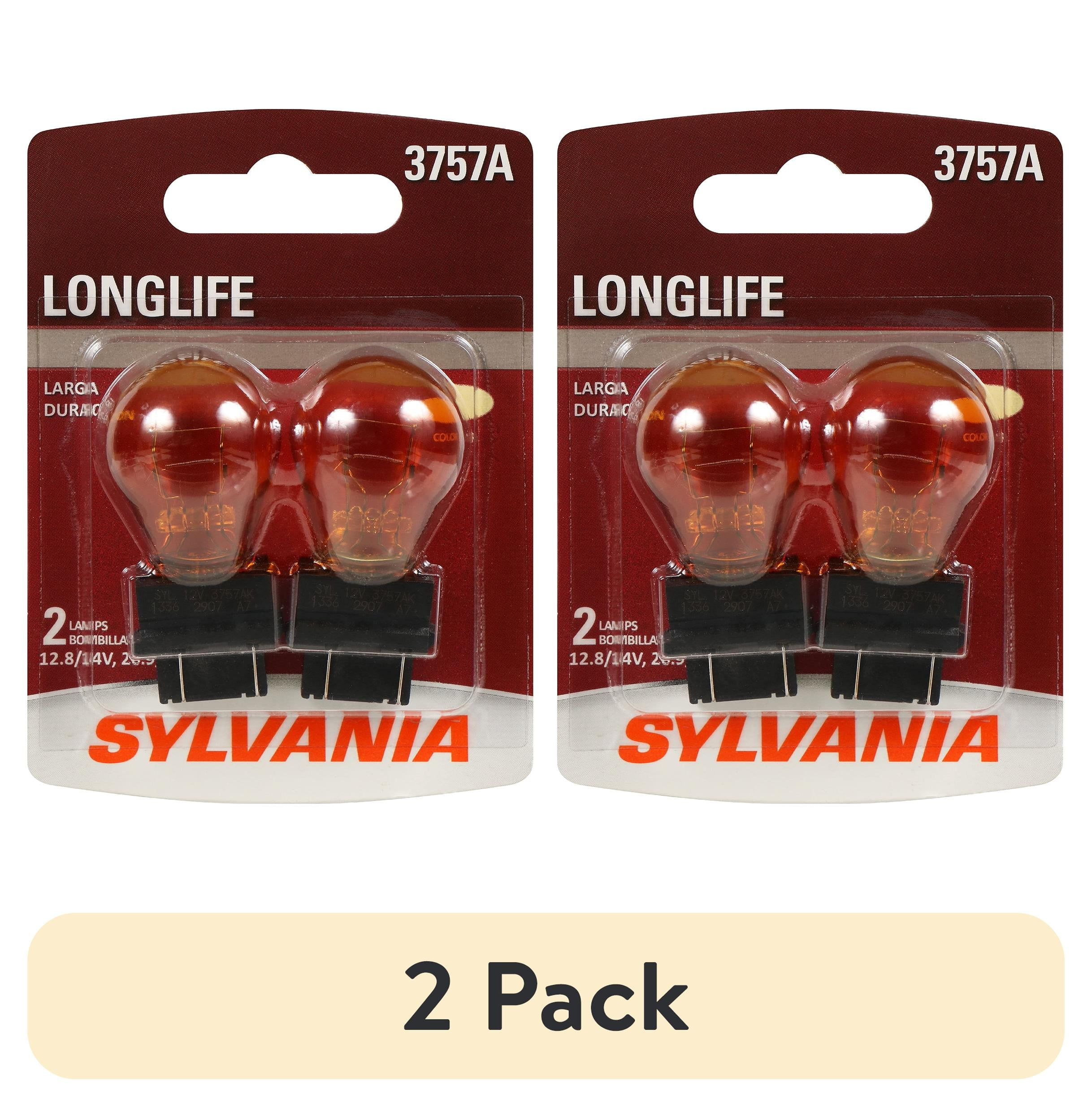 Sylvania Long Life Mini Bulb 3757A Amber Turn Signal Light 2 Pack ...