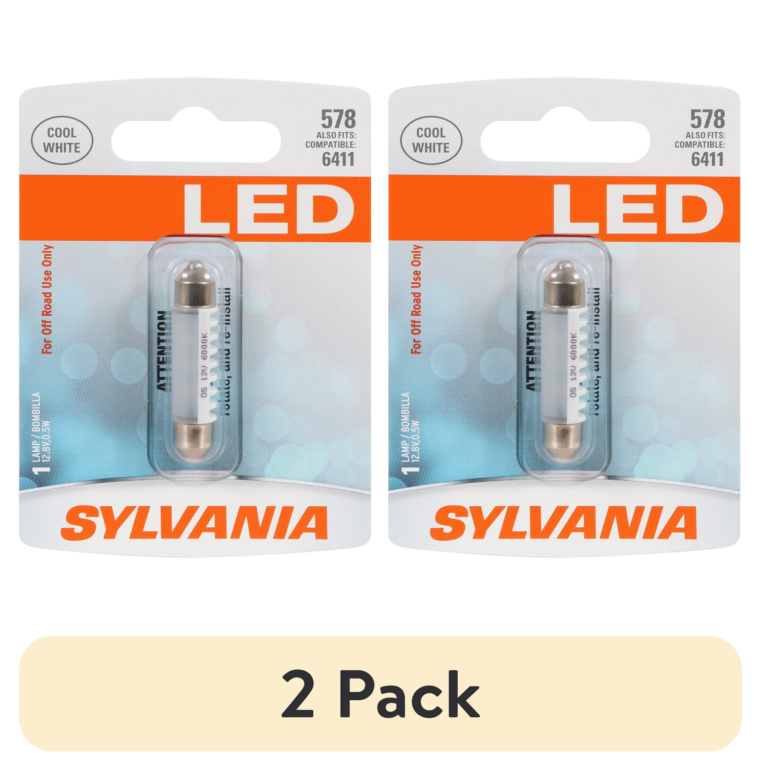 (2 pack) Sylvania 578 WHITE SYL LED Mini Bulb, 1 Pack, Compatible with ...