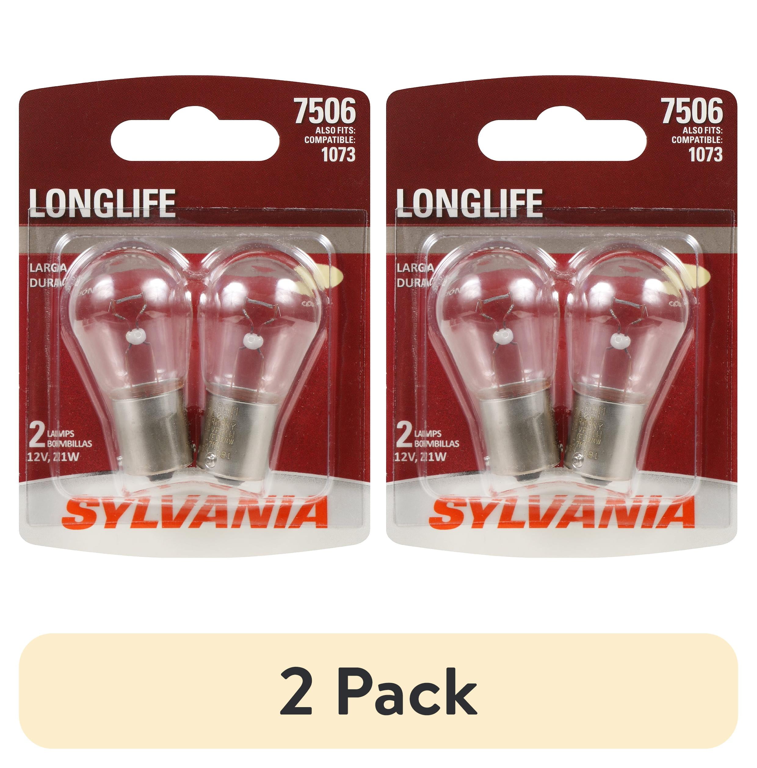 (2 pack) Sylvania 7506 Long Life Mini Bulb, 2 Pack, Compatible with ...