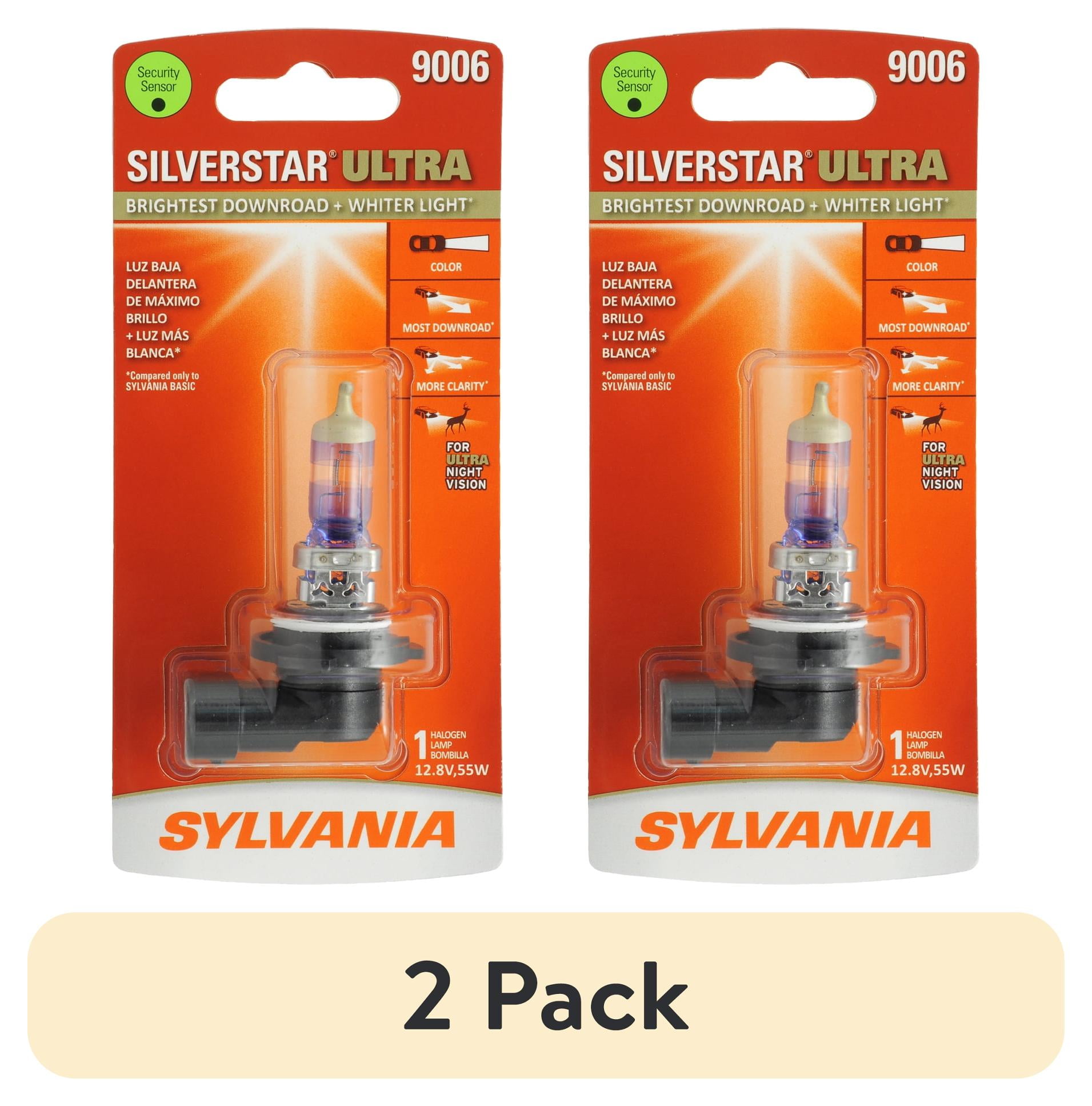 (2 pack) Sylvania 9006 SilverStar ULTRA Halogen Headlight Bulb, 1 Pack ...