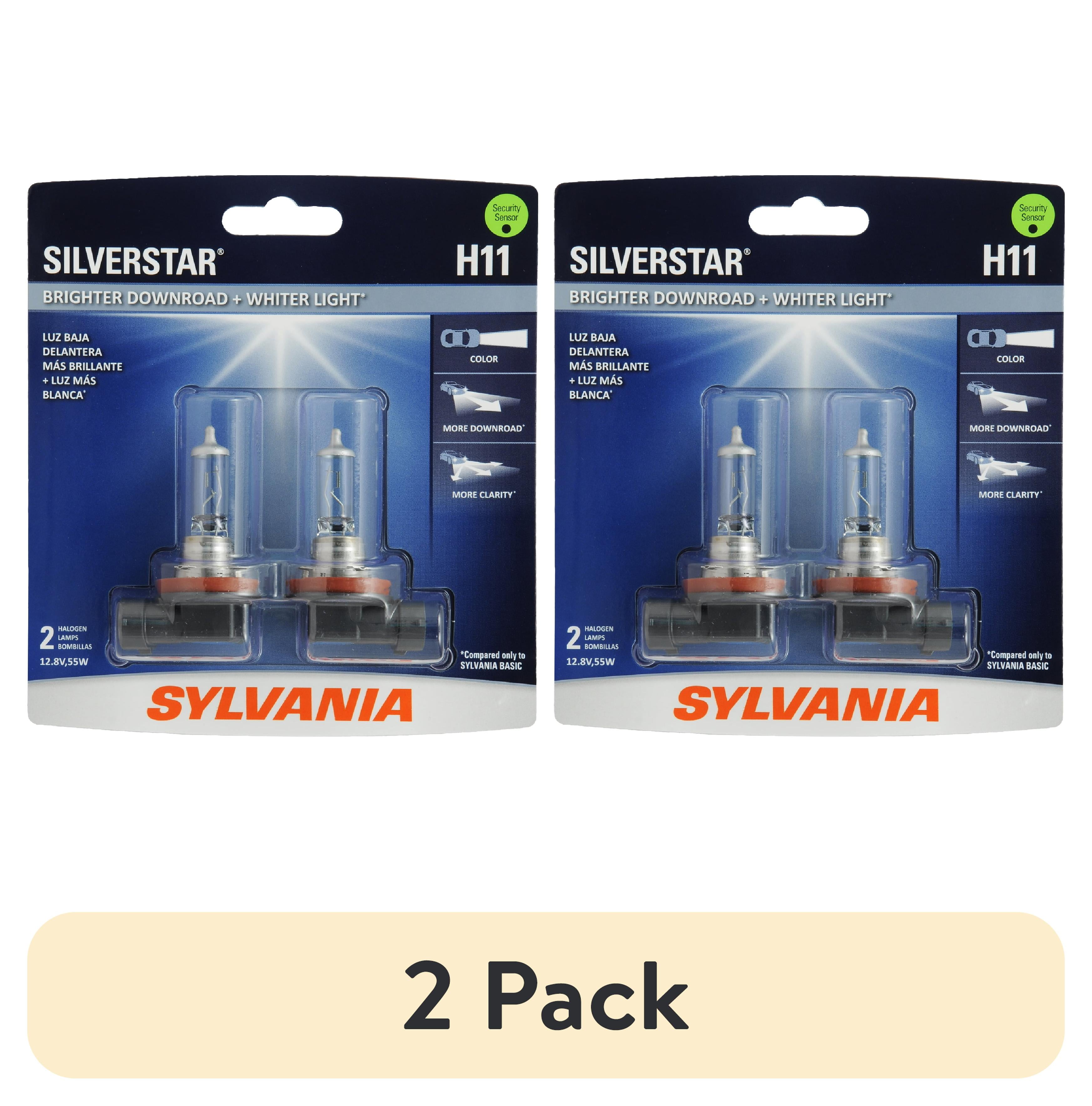 (2 pack) Sylvania H11 SilverStar Halogen Headlight Bulb, 2 Pack ...