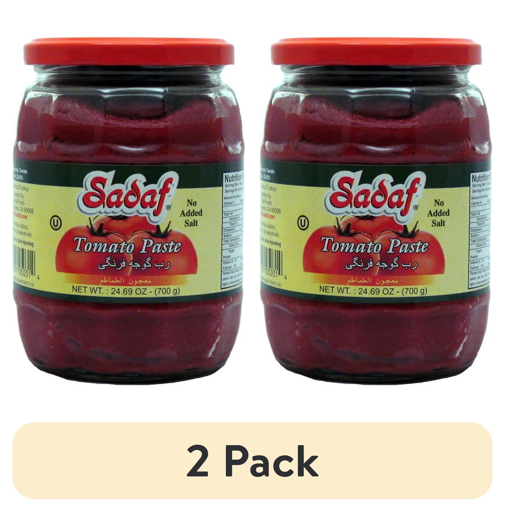 (2 pack) Sadaf Tomato Paste 24.7oz in a Glass Jar - Walmart.com