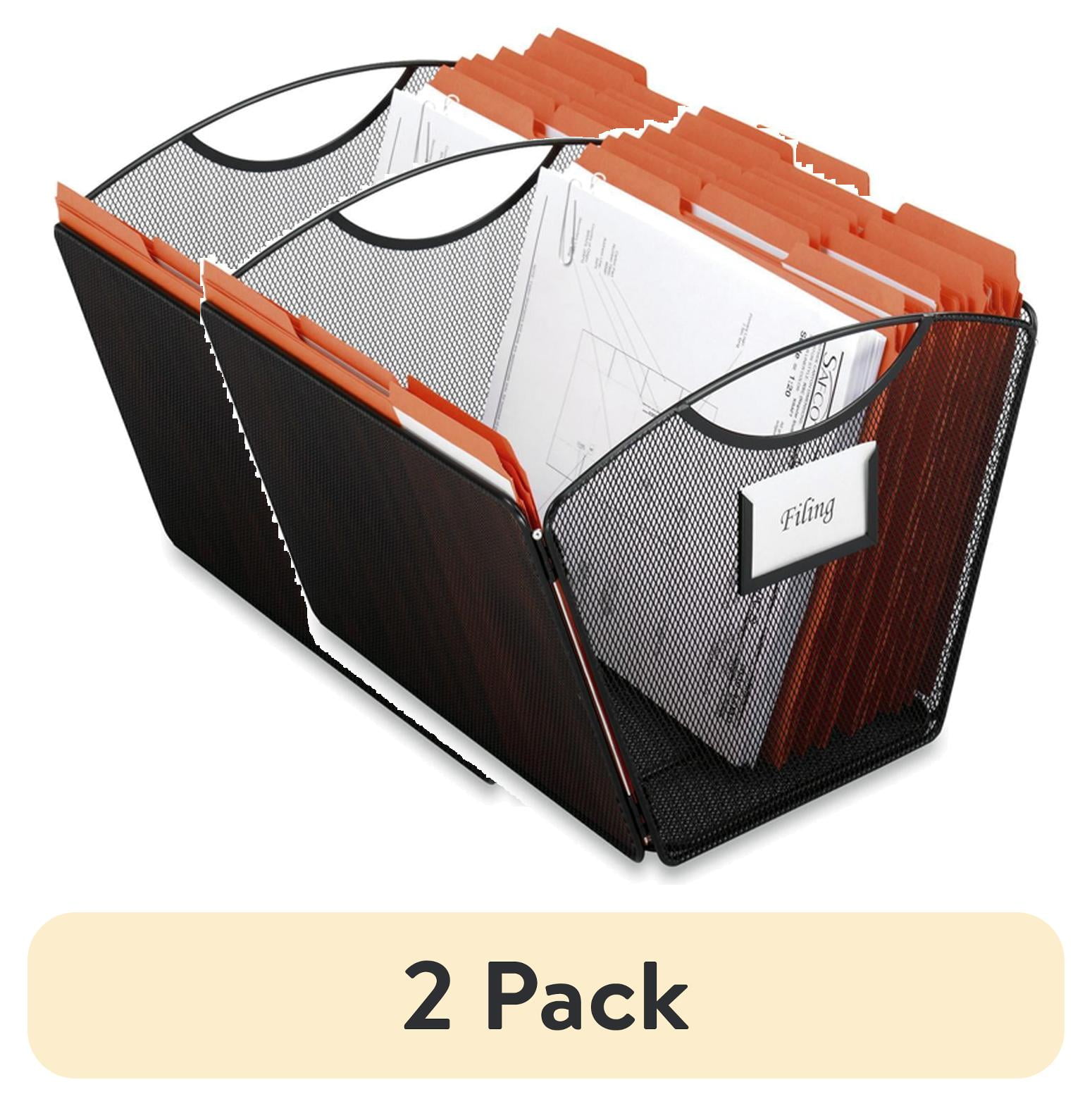 (2 pack) Safco Products 2163BL Onyx Mesh Desktop Tub File, Legal Size ...