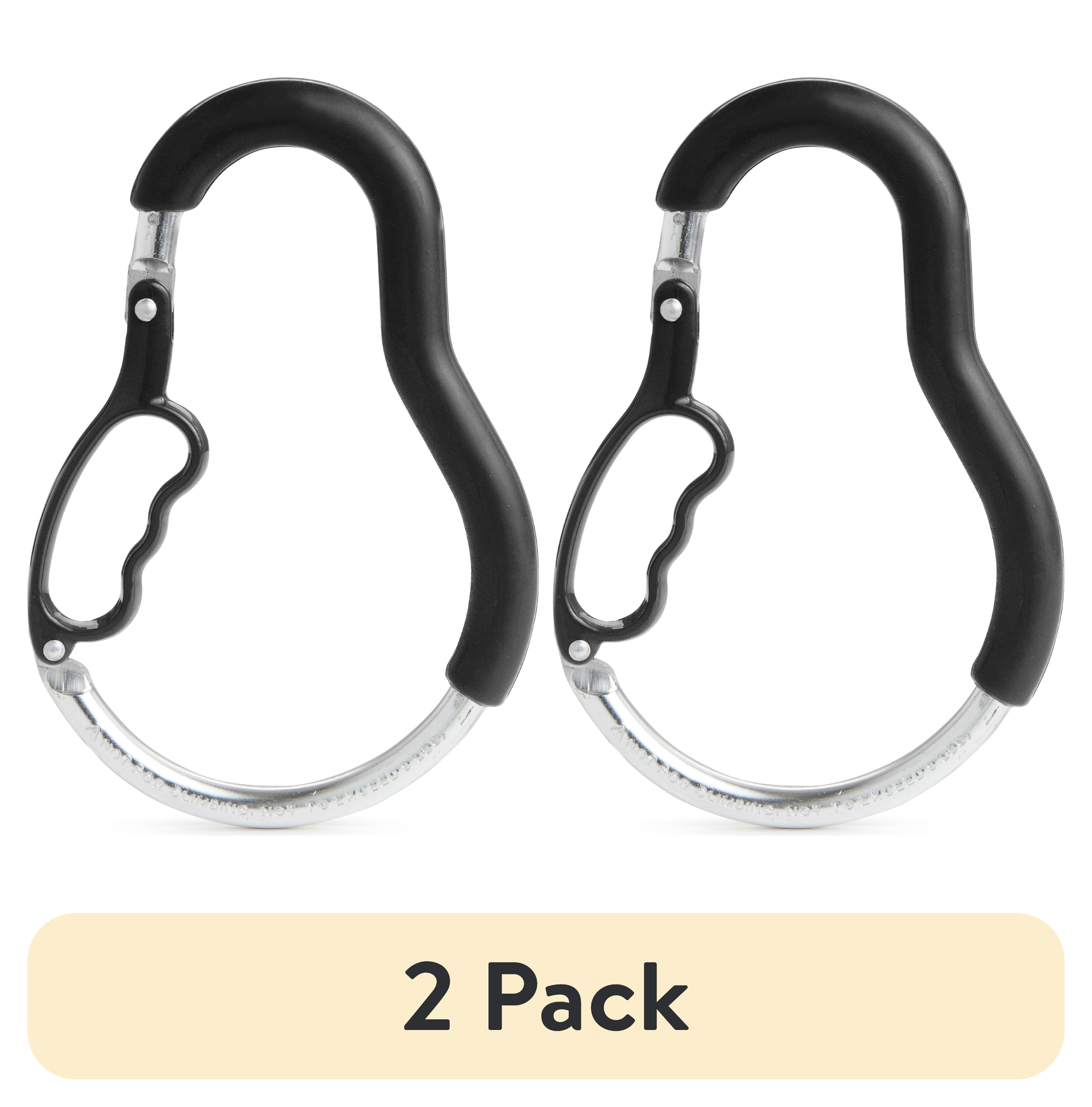 (2 pack) SafeFit Multi-Use Stroller Hook, Lightweight, Black - Walmart.com