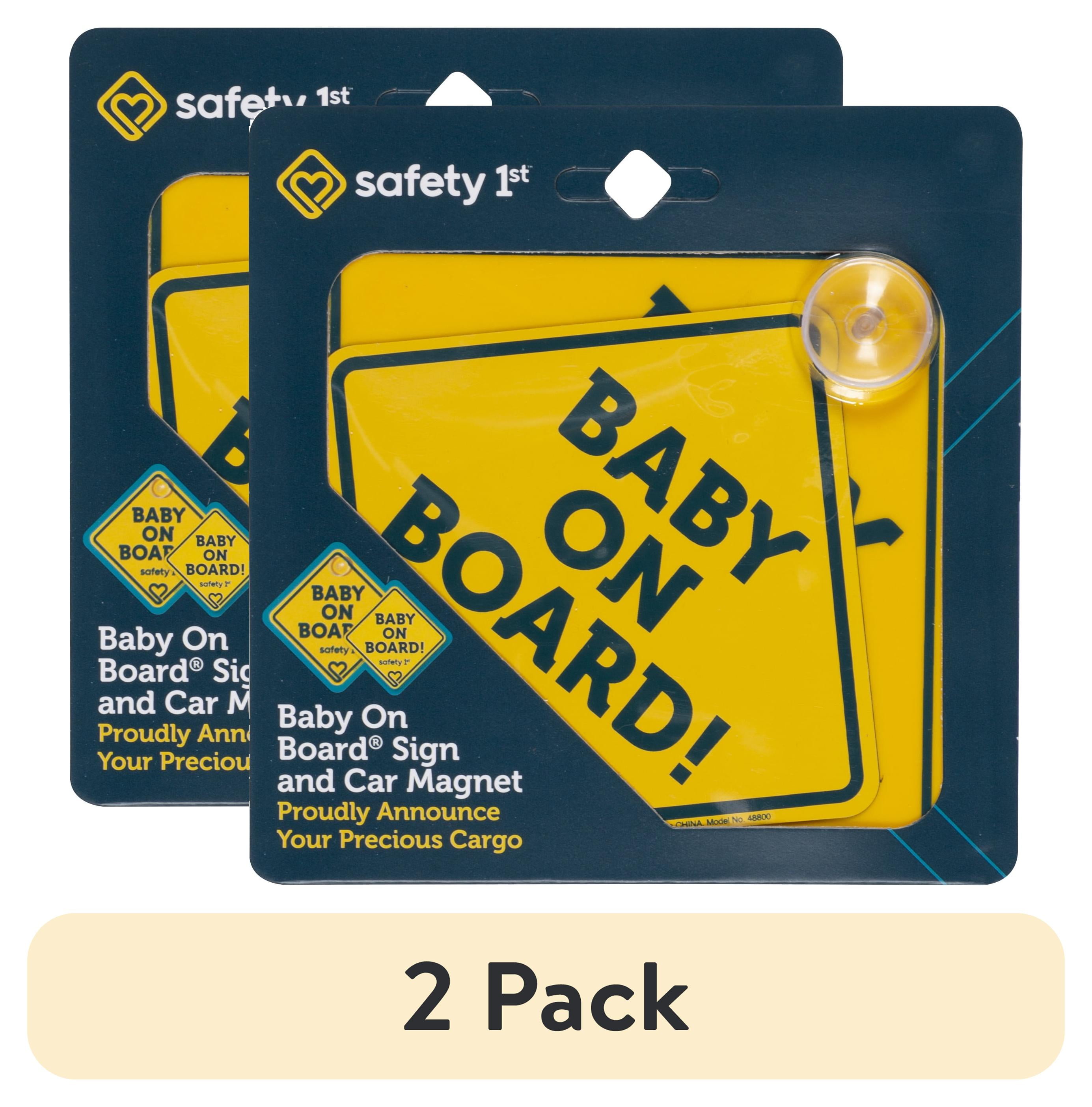 (2 pack) Safety 1st Baby on Board Automotive Sign and Magnet, Yellow ...