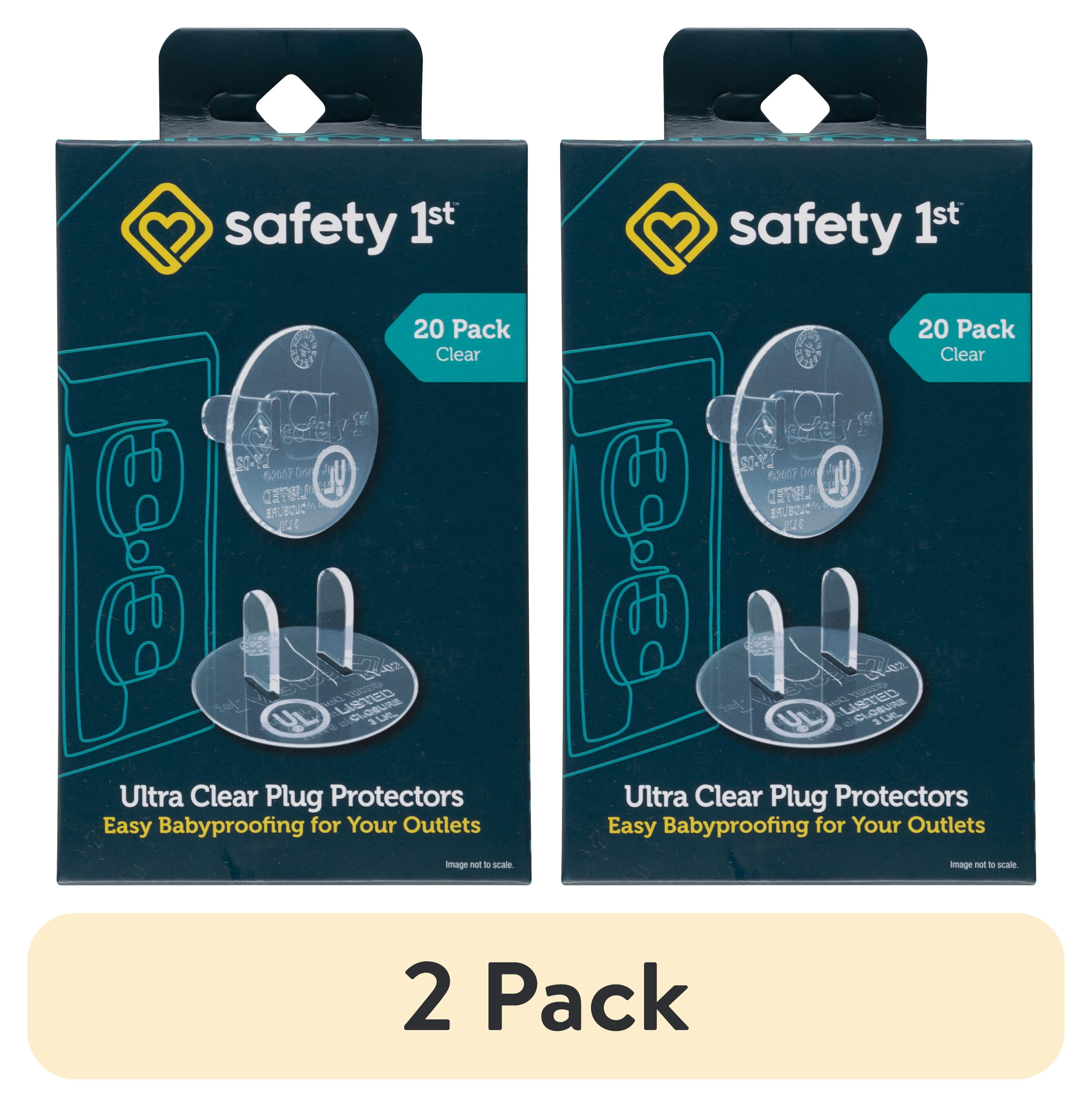 (2 pack) Safety 1st Ultra Clear Plug Protectors (20pk), Clear, Toddler ...