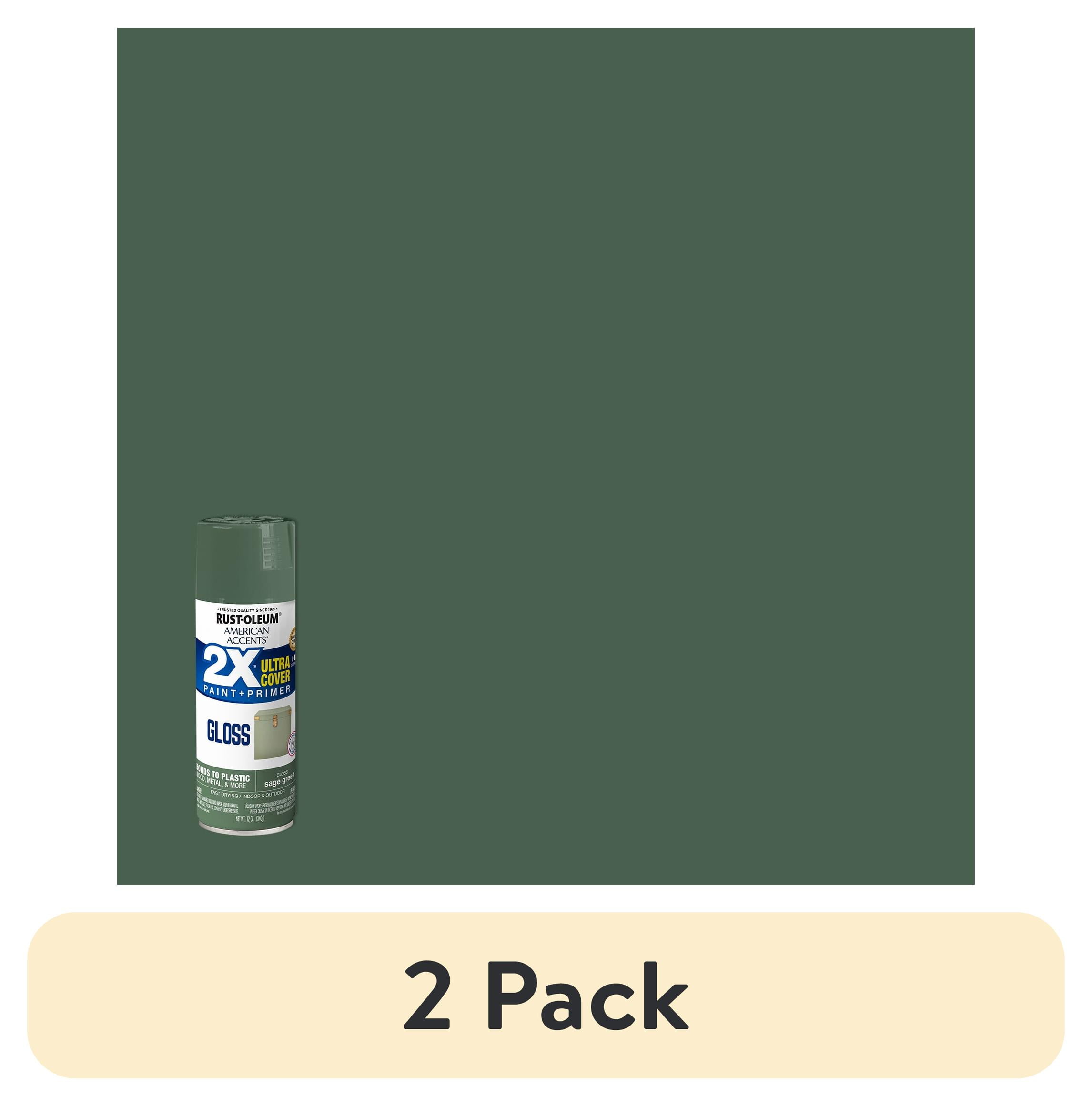(2 pack) Sage Green, Rust-Oleum American Accents 2X Ultra Cover Gloss ...