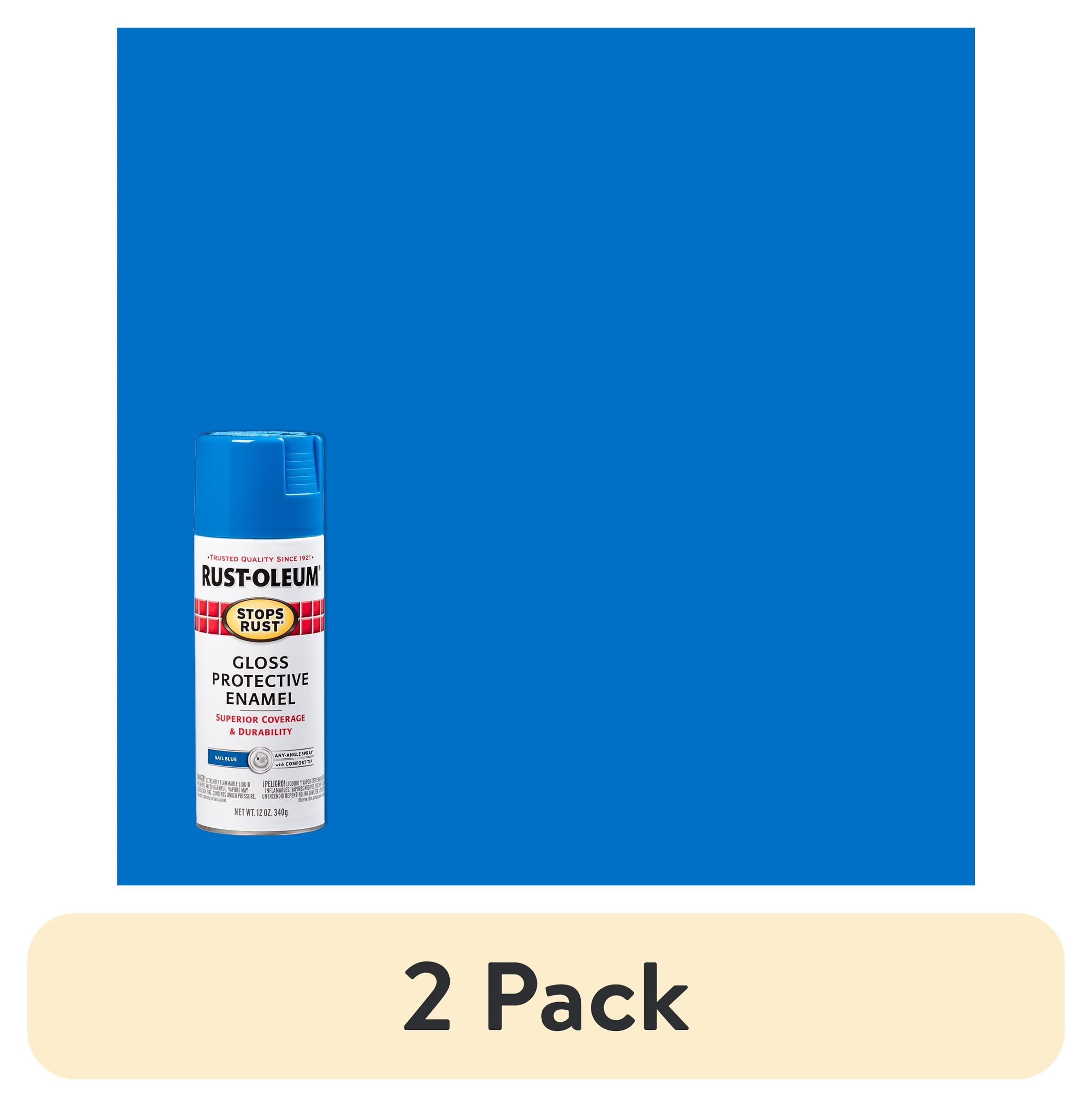 (2 pack) Sail Blue, Rust-Oleum Stops Rust Gloss Protective Enamel Spray ...