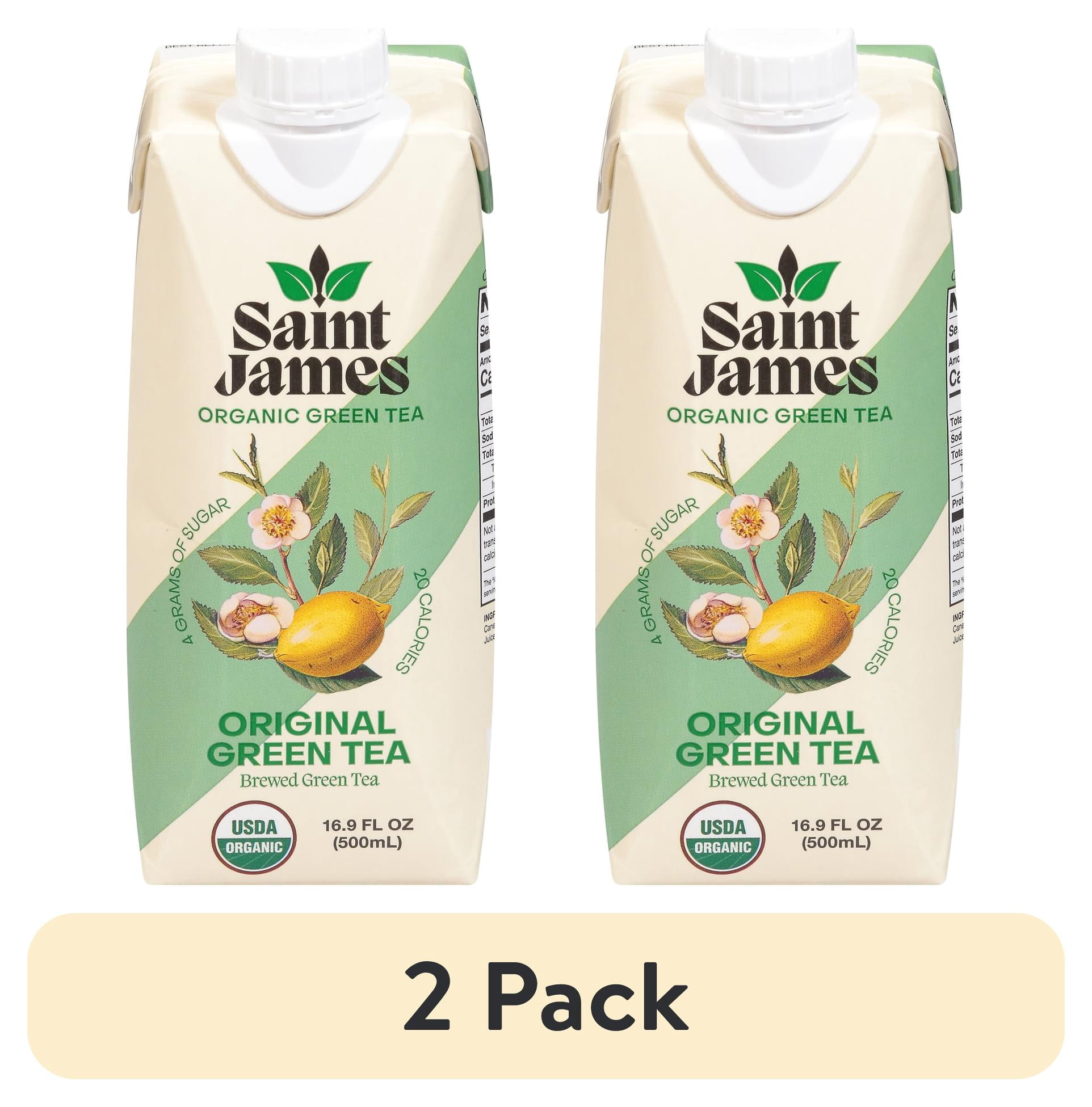 (2 pack) Saint James - Green Tea Organic Original - Case Of 12 - 16.9 ...
