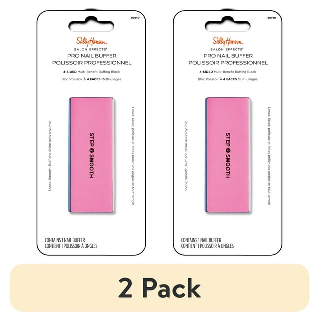 (2 pack) Sally Hansen Beauty Tools, Salon Effects Pro Nail Buffer, 4 ...