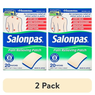 Salonpas 8 Hour Pain Relief Patch With Camphor 3.1% & Menthol 6% for ...