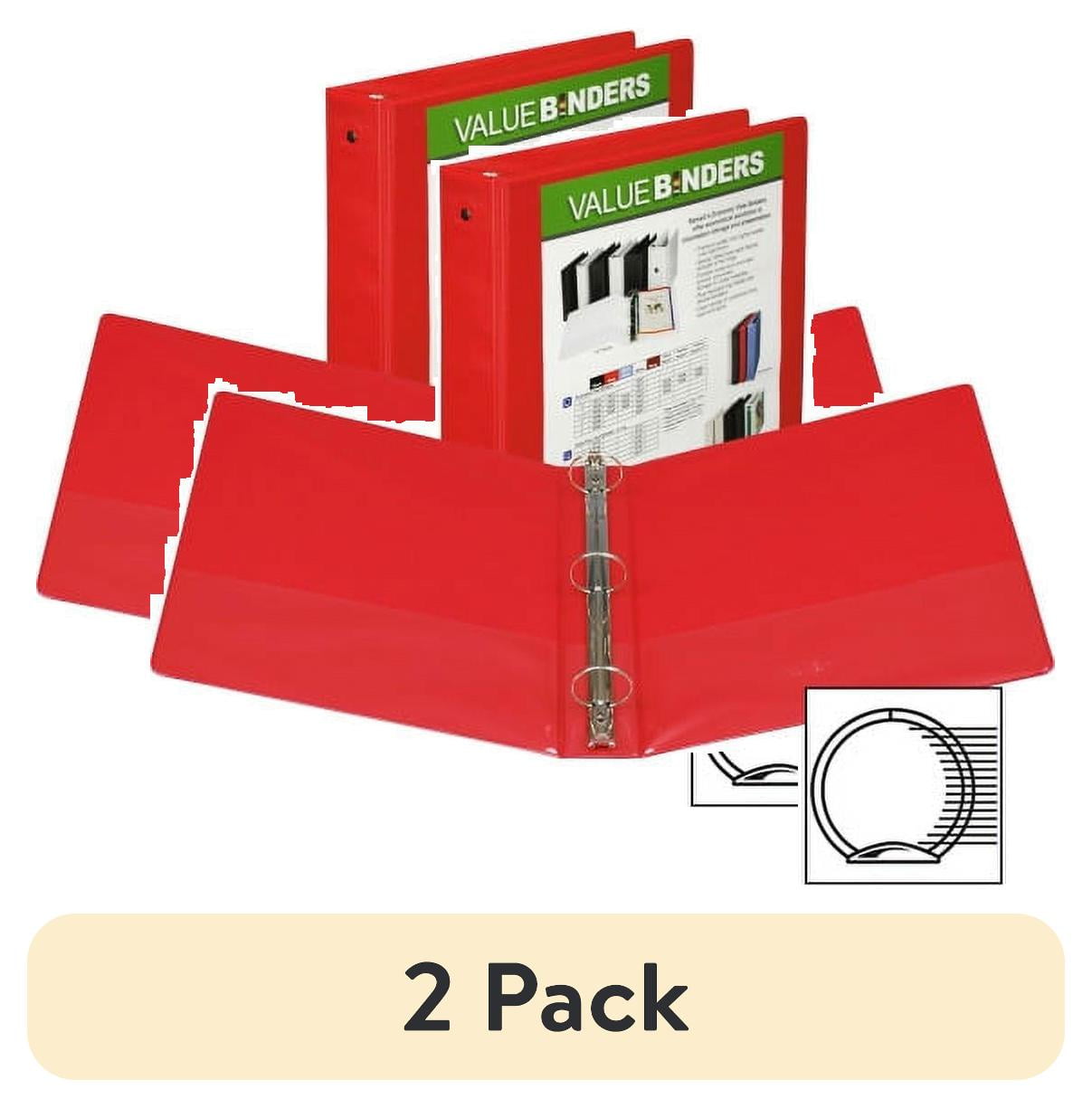 (2 pack) Samsill Economy Round Ring View Binders 1" Binder Capacity ...