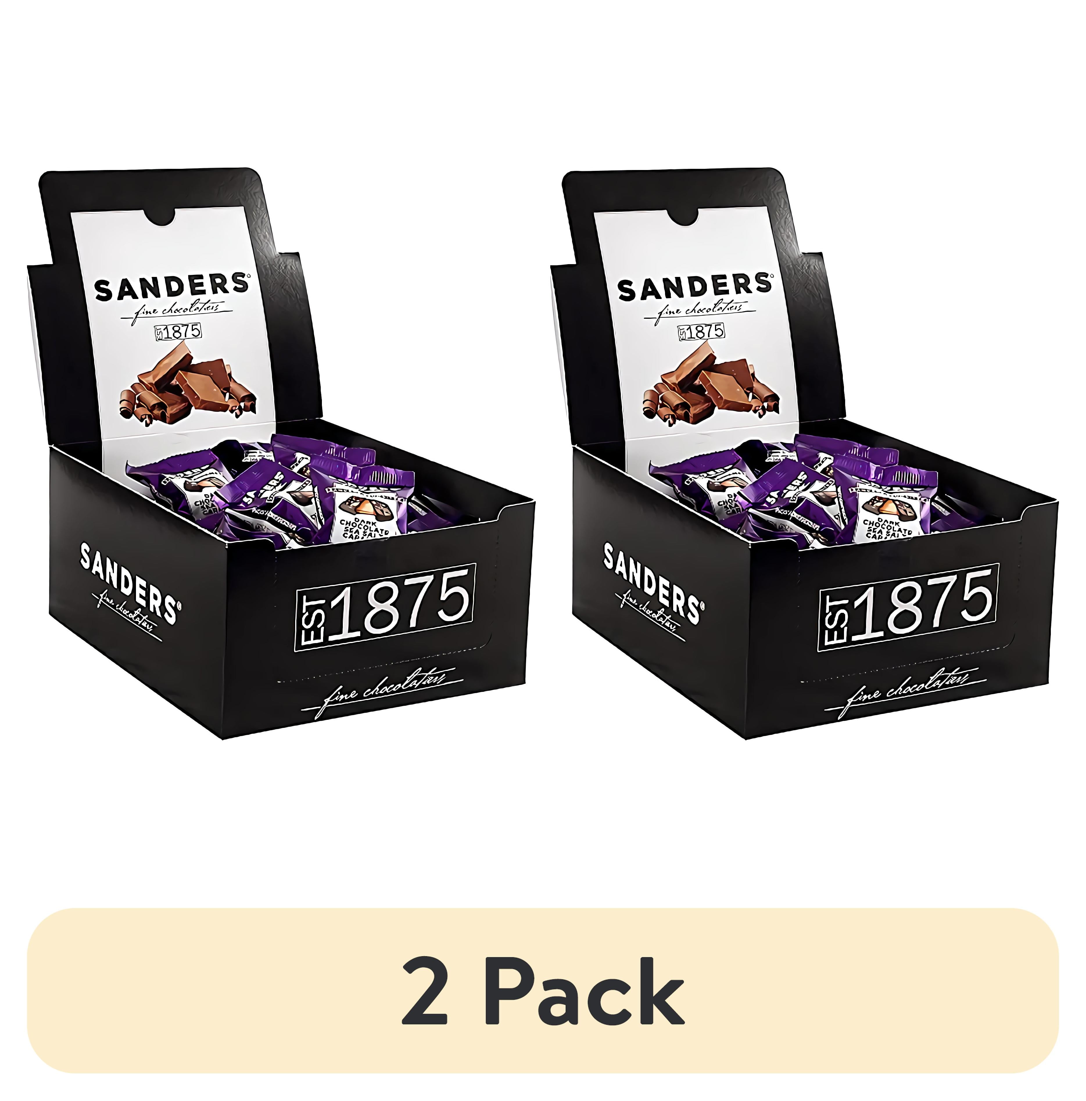 (2 pack) Sanders Dark Chocolate Sea Salt Caramels, Kettle Cooked ...