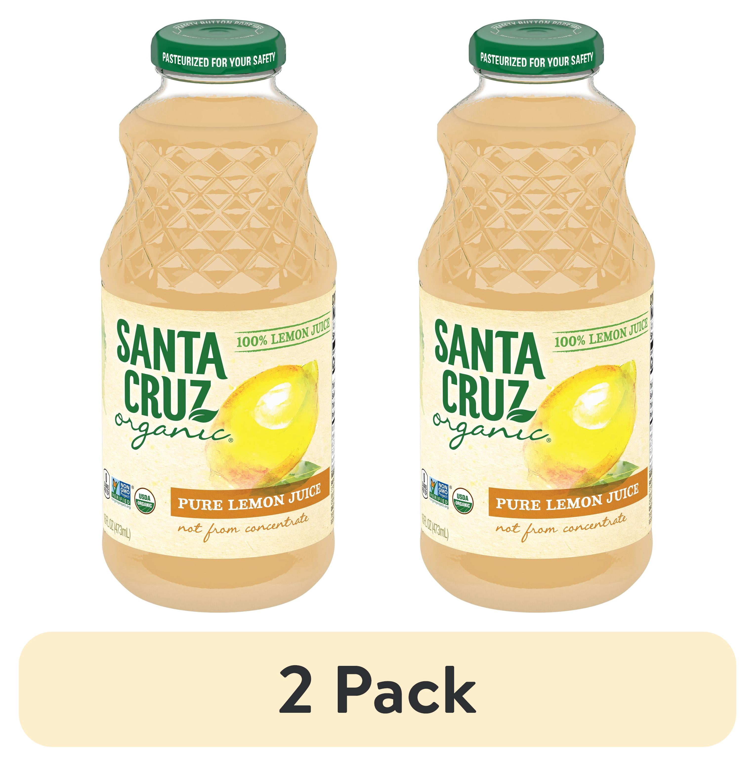 (2 pack) Santa Cruz Organic 100% Pure Lemon Juice, 16 Fluid Ounces ...