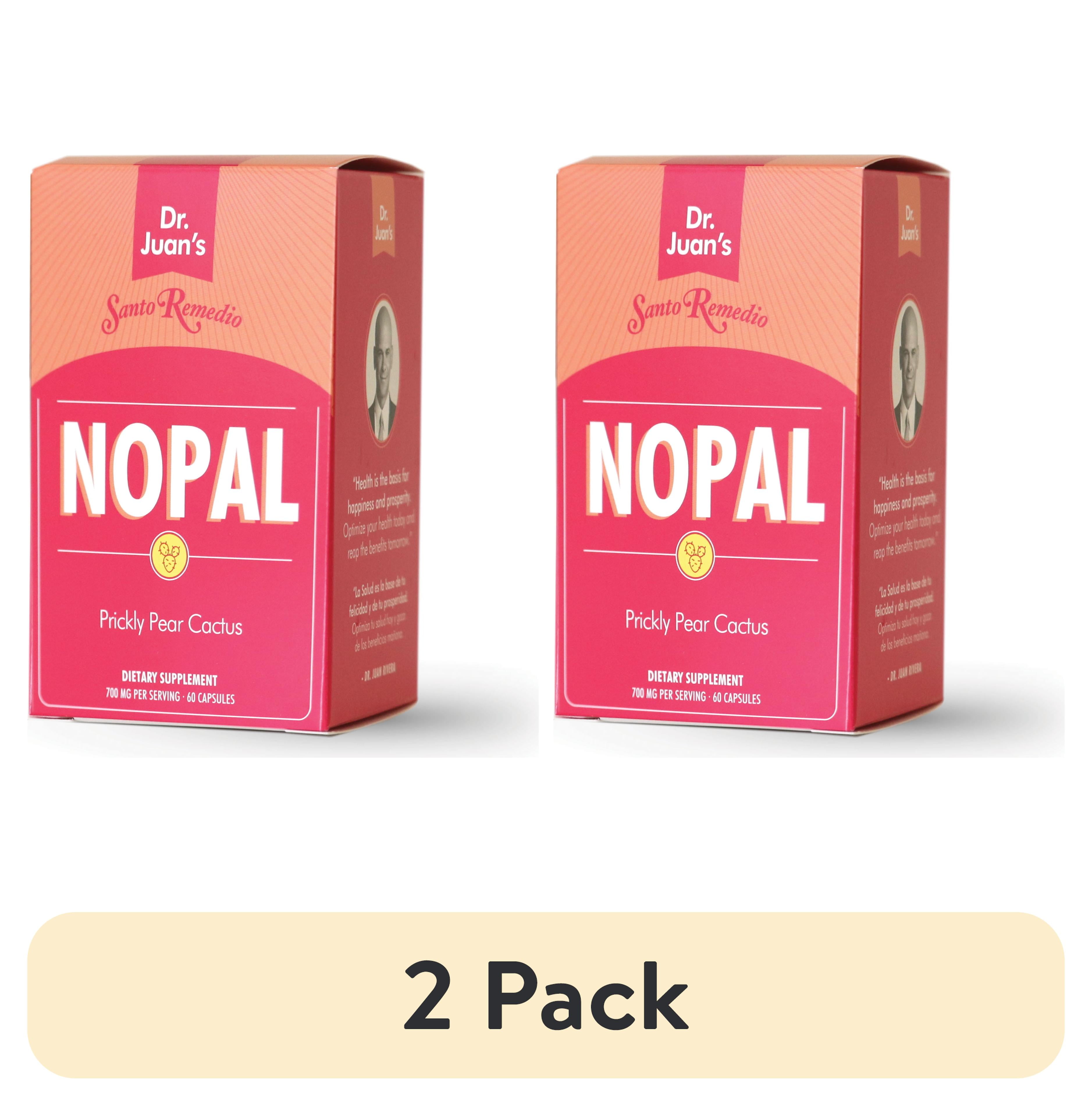 (2 pack) Santo Remedio Nopal, Prickly Pear Cactus Dietary Supplement ...