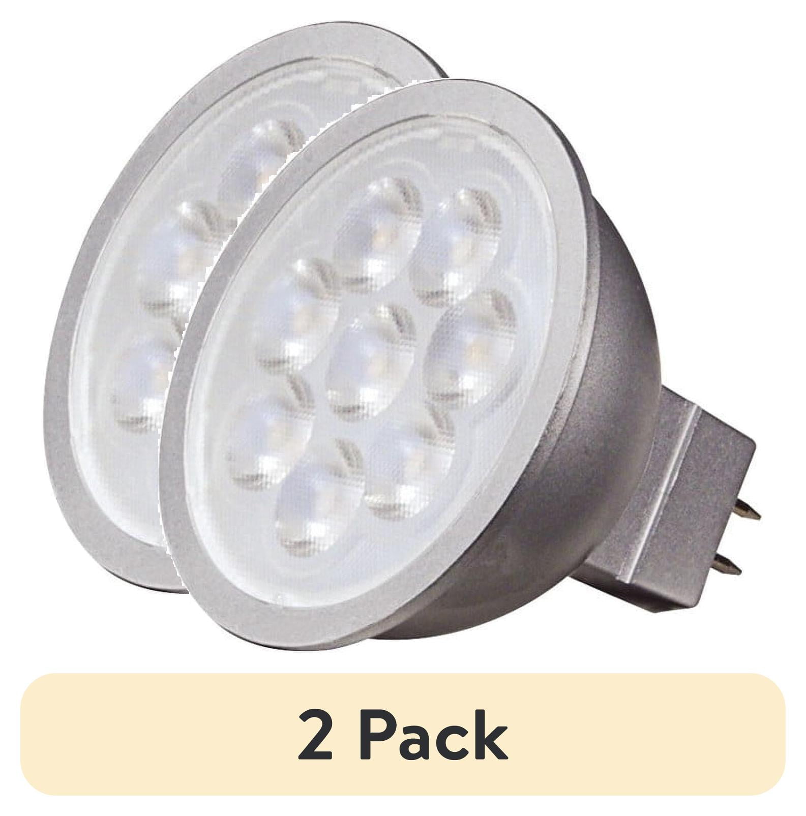 (2 pack) Satco Lighting SS9497 White Single 6.5 Watt Dimmable Mr16 ...