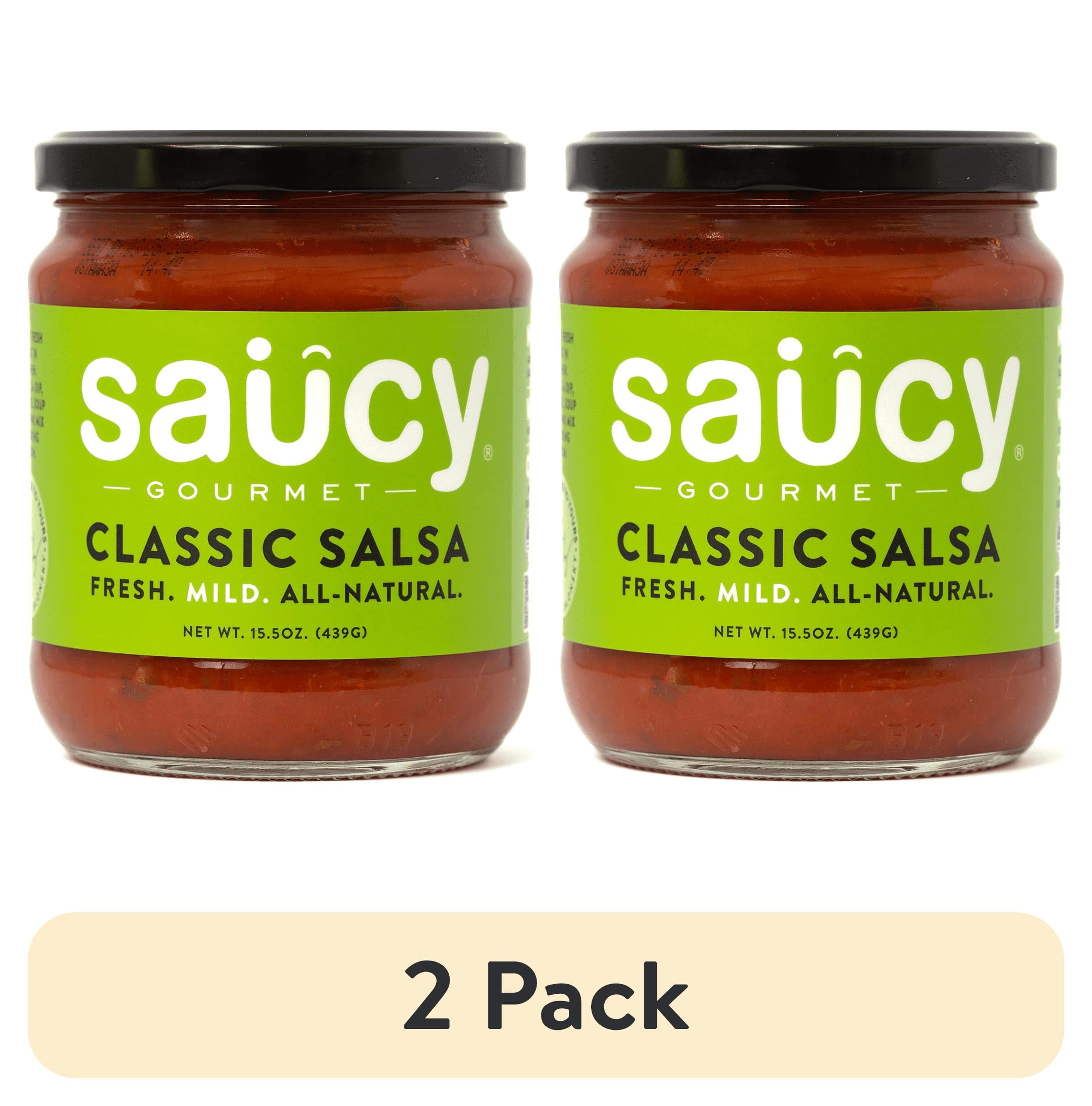 (2 pack) Saucy Gourmet Salsa, Mild Classic Salsa with Farm Fresh ...