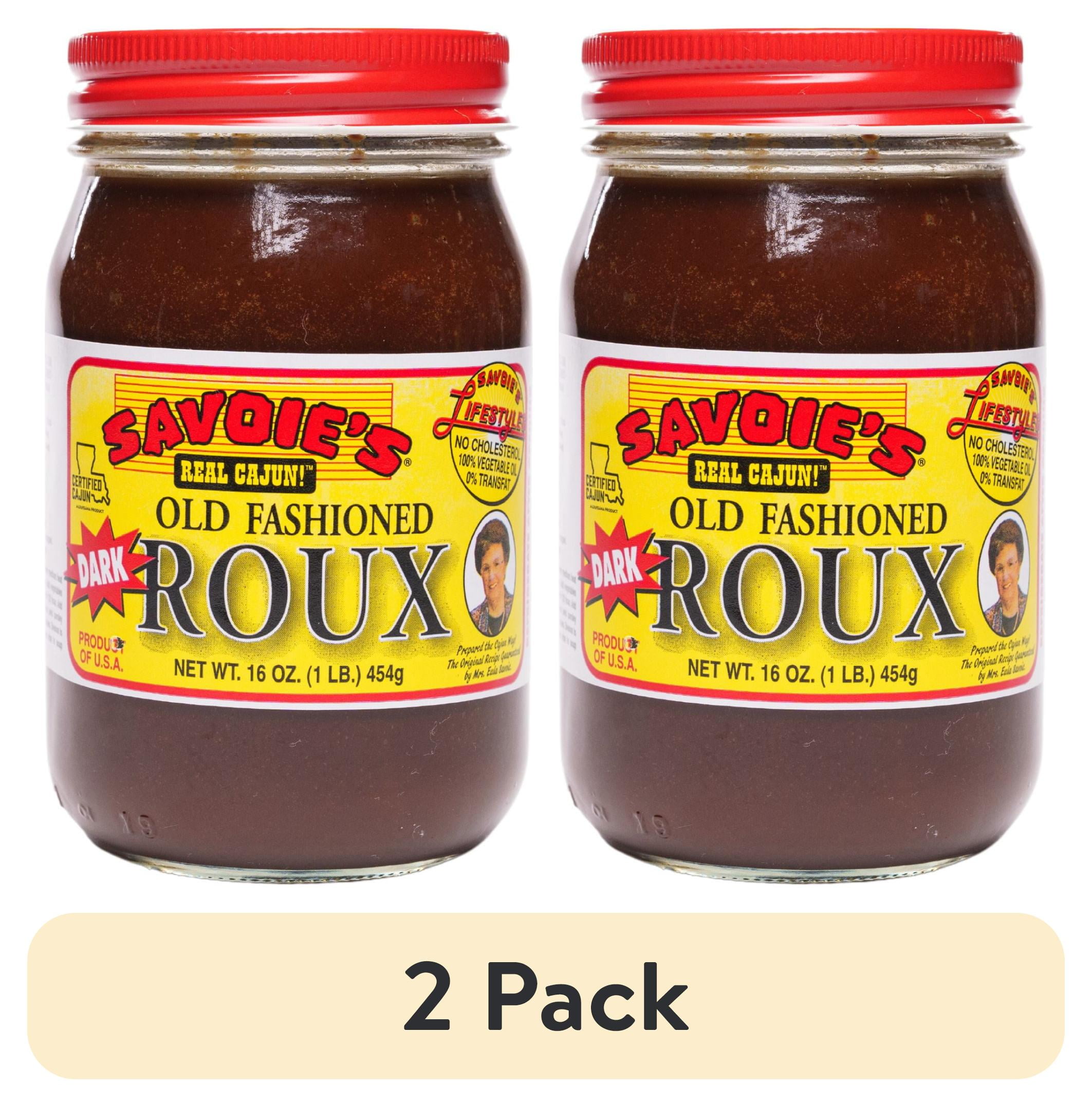 (2 pack) Savoie's® Old Fashioned Dark Roux , Single 16 oz Glass Jar ...