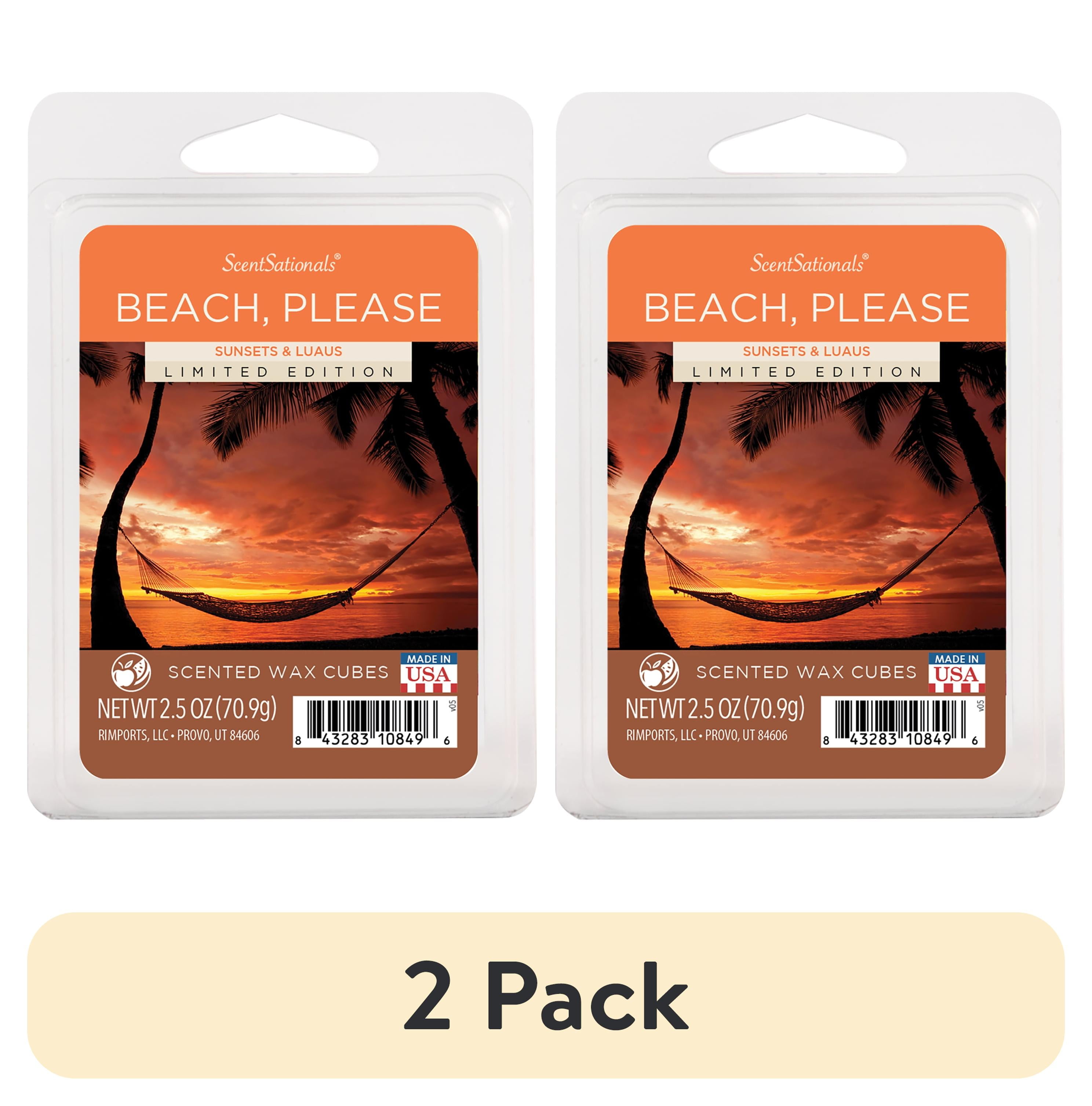 (2 pack) ScentSational 2.5 Ounce Beach Please Fragrance Cubes - Walmart.com