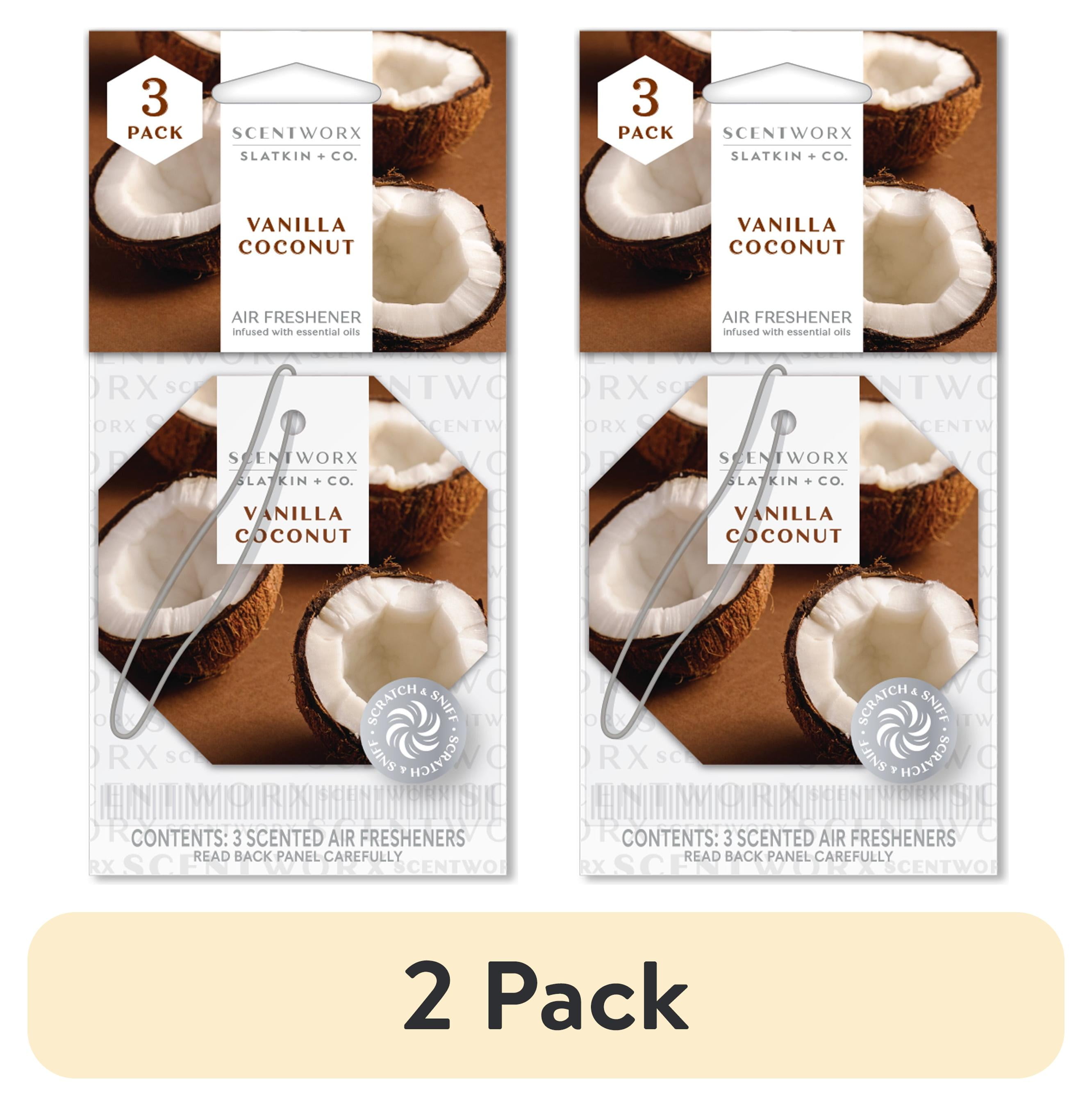 (2 pack) Scentworx Vanilla Coconut 3 Pack Hang Tag - Walmart.com