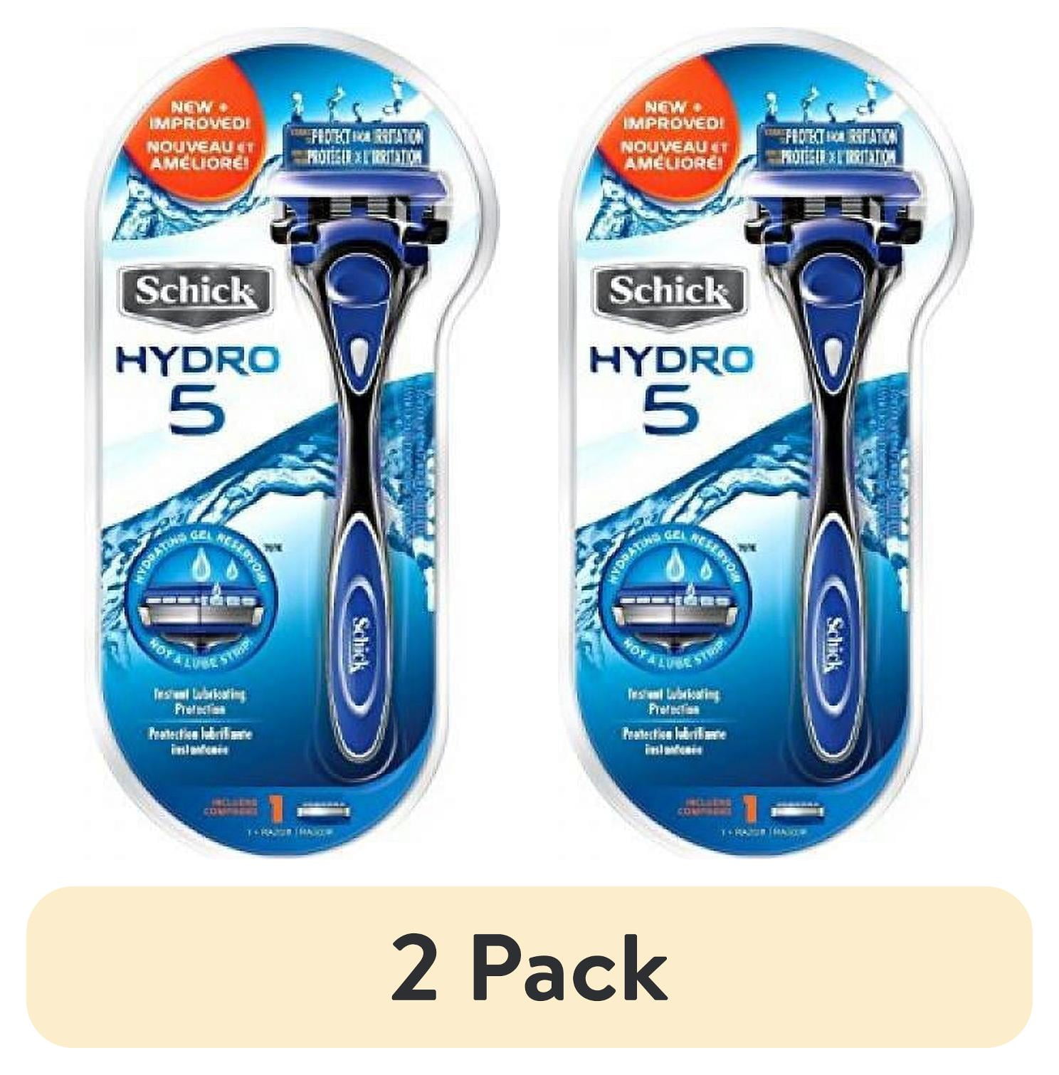 (2 pack) Schick Hydro 5 Razor (1 Razor Handle with 1 Cartridge ...
