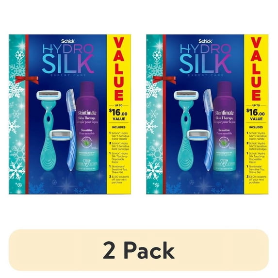 (2 pack) Schick Hydro Silk Women's Gift Set, Includes Sensitive Care ...