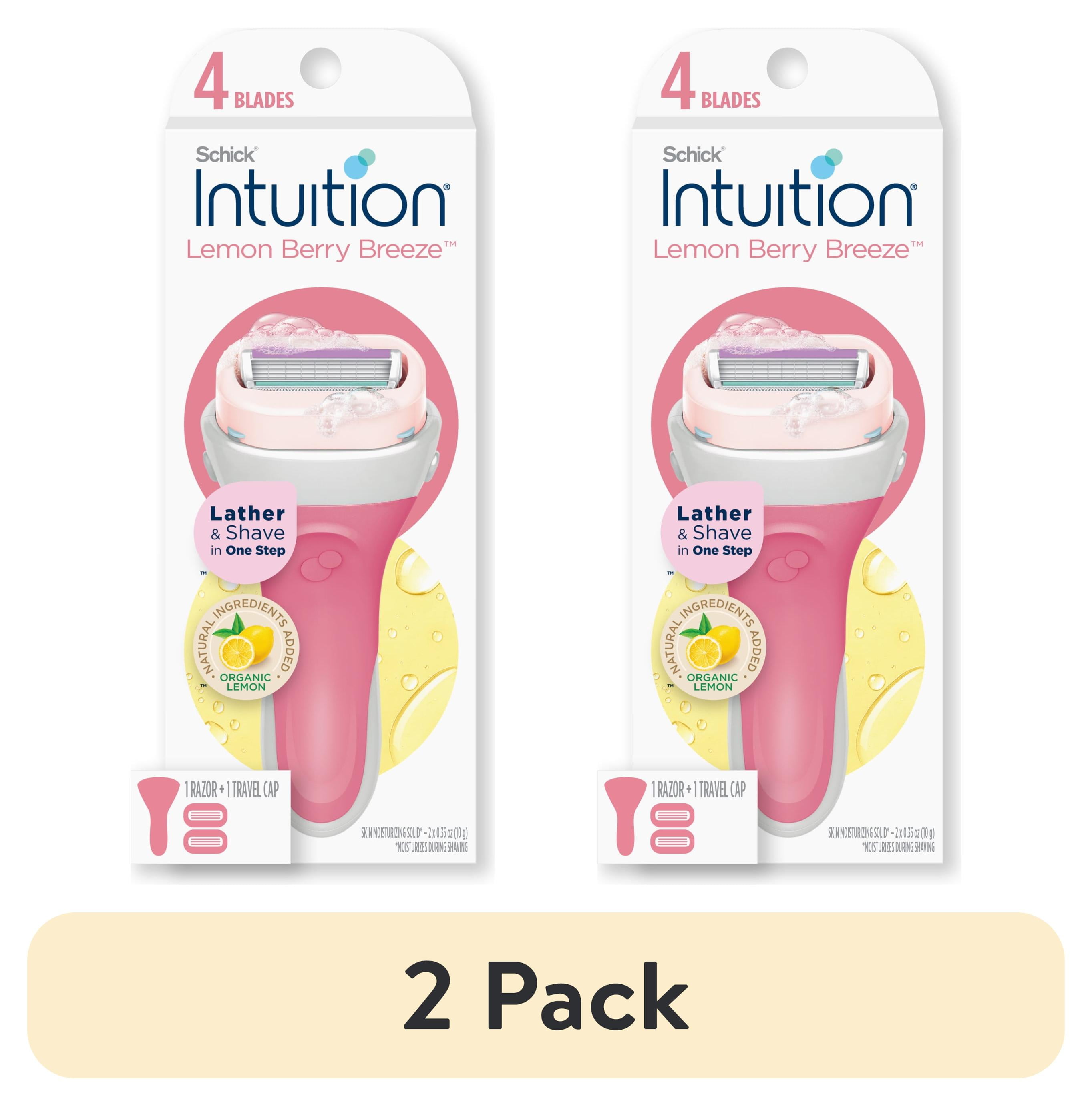 (2 pack) Schick Intuition 4-Blade Lemon Berry Breeze Women's Razor ...