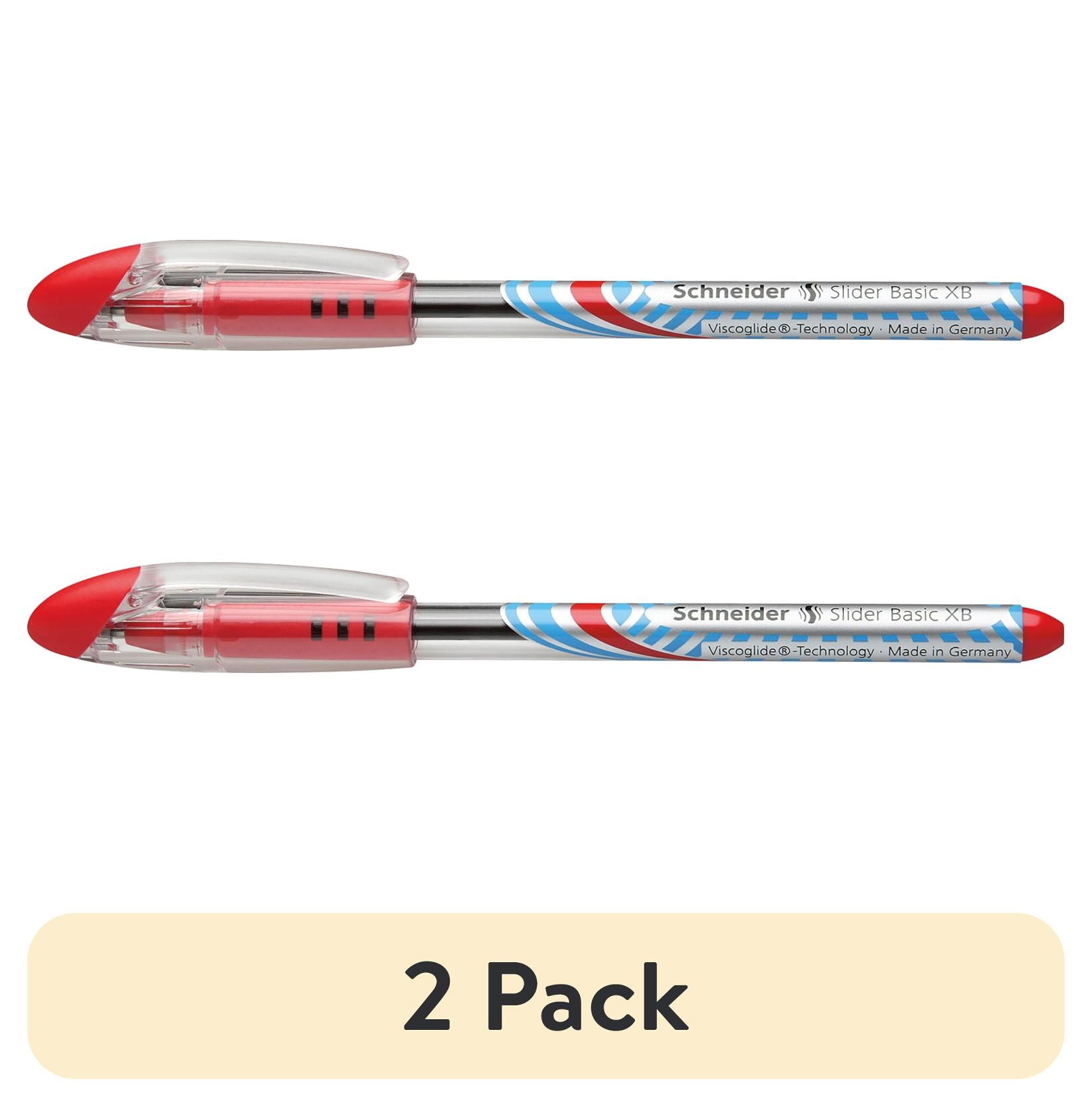 (2 pack) Schneider Slider Basic XB Ballpoint Pen Viscoglide Ink, 1.4 mm ...