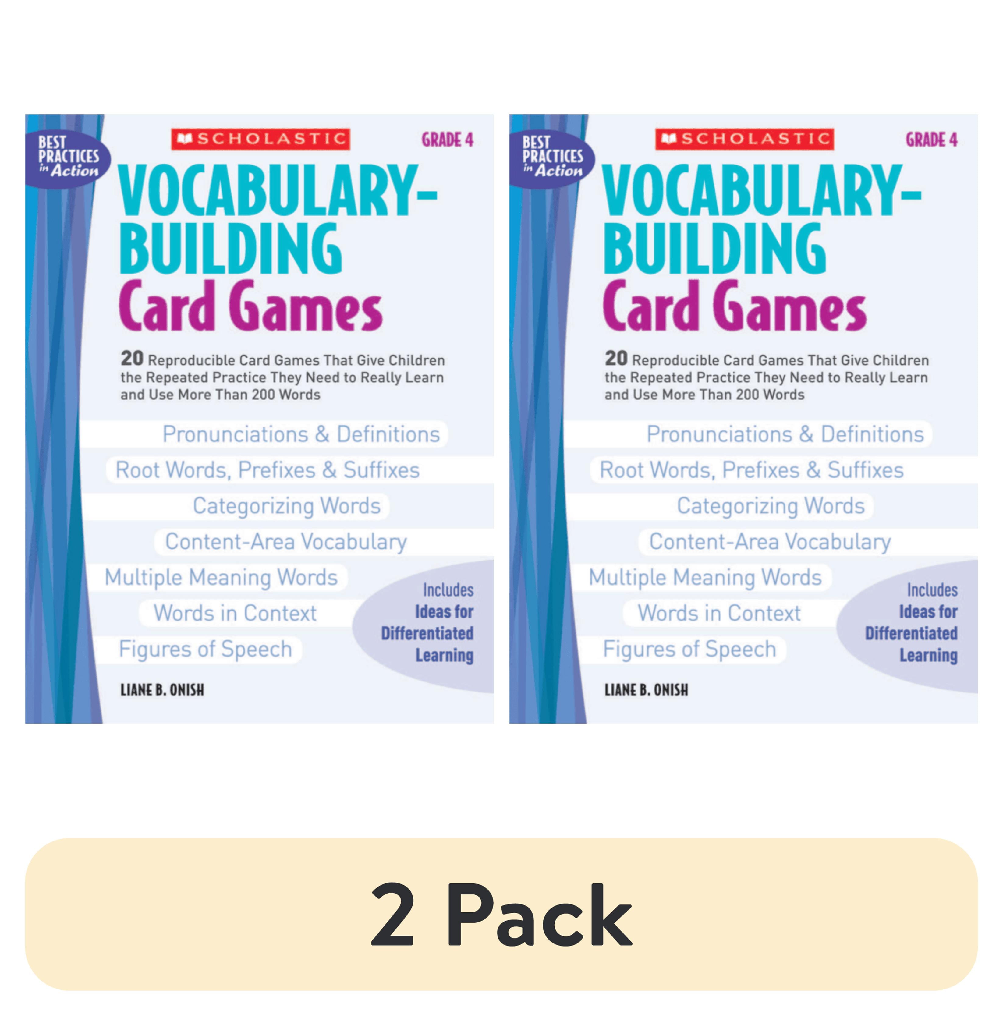 (2 pack) Scholastic Vocabulary Building Card Games: Grade 4 - Walmart.com