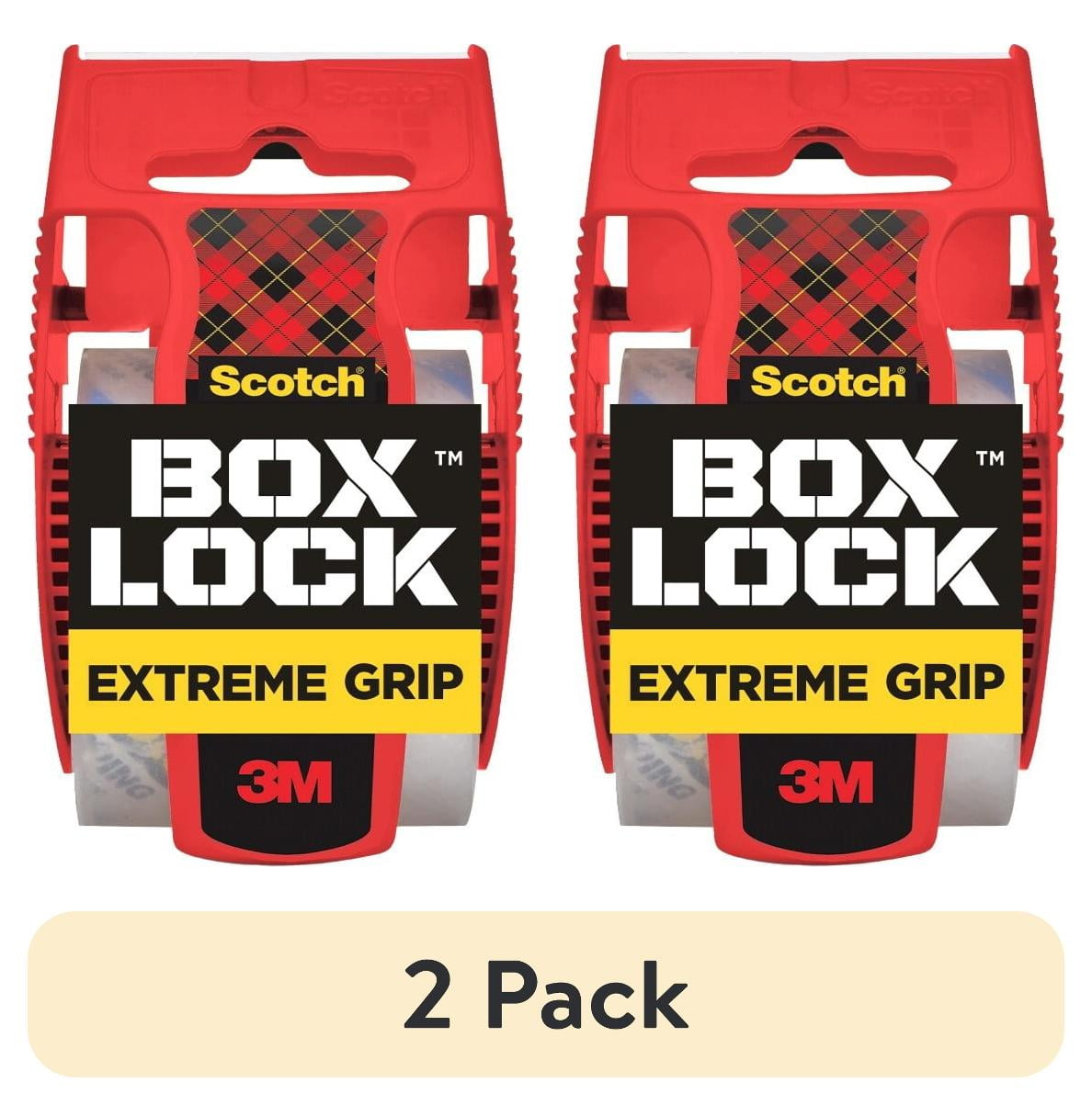 (2 pack) Scotch Box Lock Packaging Tape, Clear, 1.88 in. x 25.6 yd., 1. ...